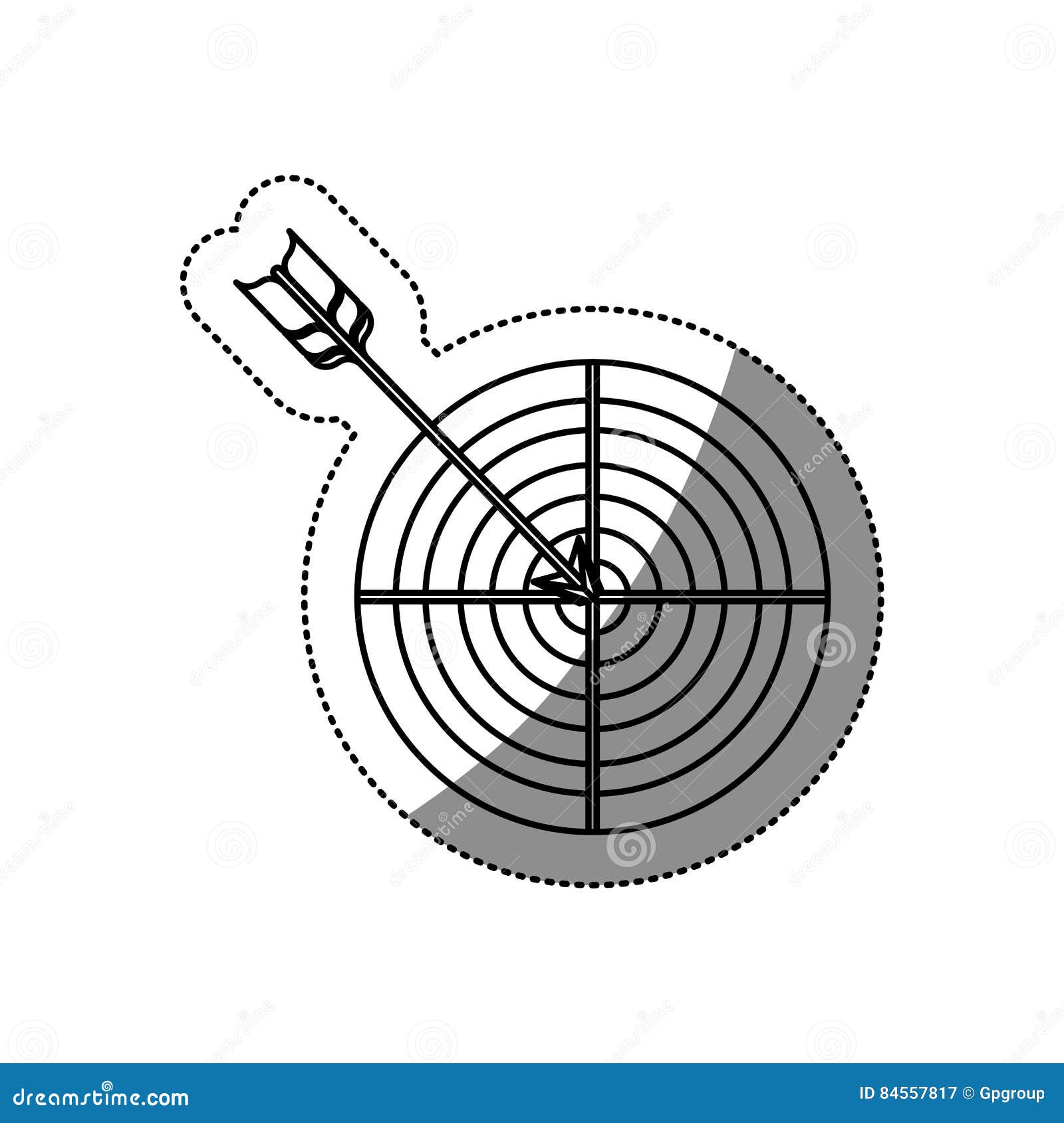 Isolated target design stock vector. Illustration of idea - 84557817