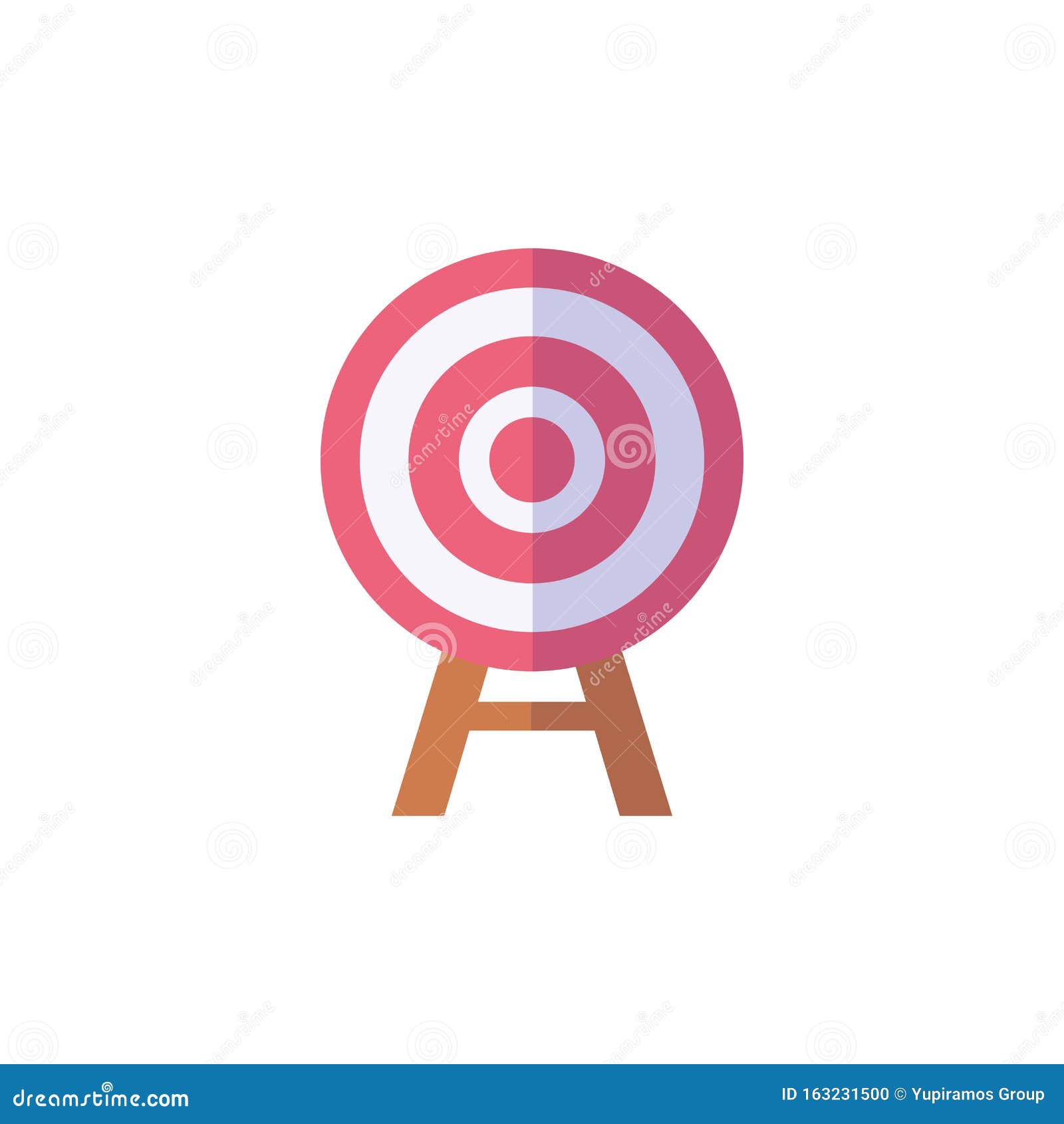 Isolated Target Icon Flat Design Stock Vector - Illustration of problem ...