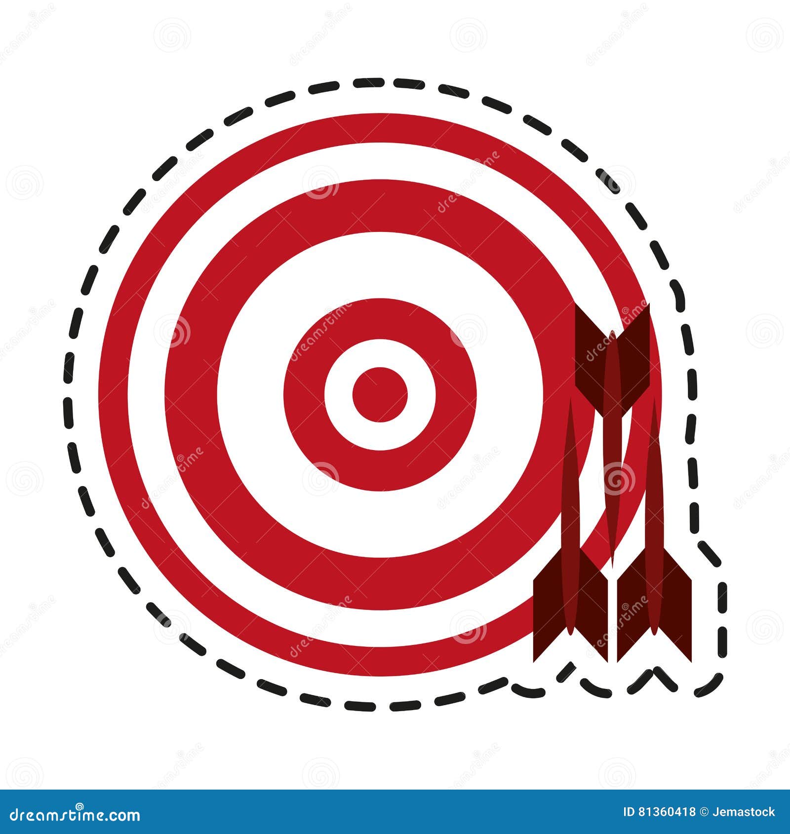 Isolated target toy design stock vector. Illustration of friend - 81360418
