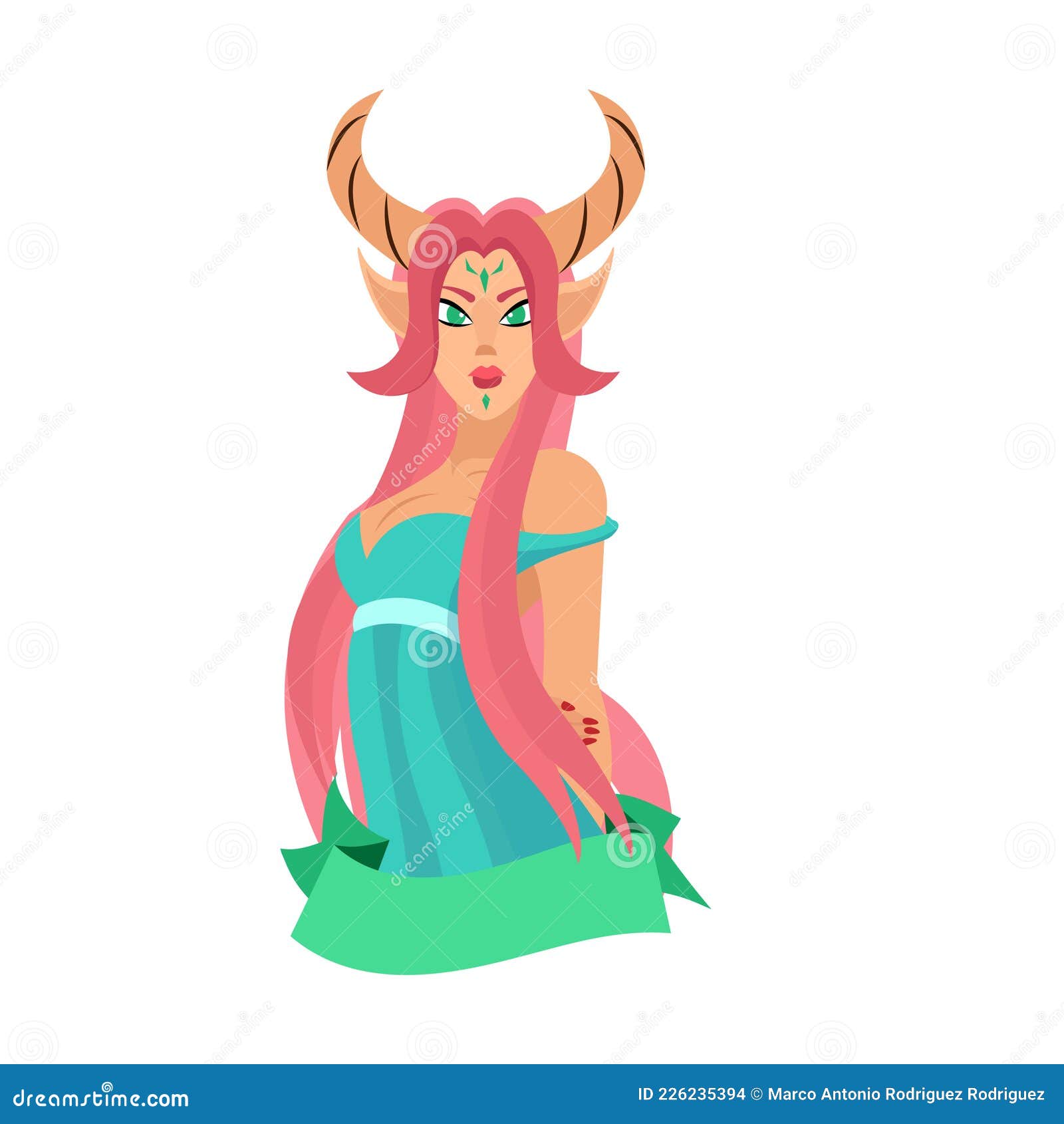 Isolated Taurus Female Character Zodiac Sign Stock Vector ...