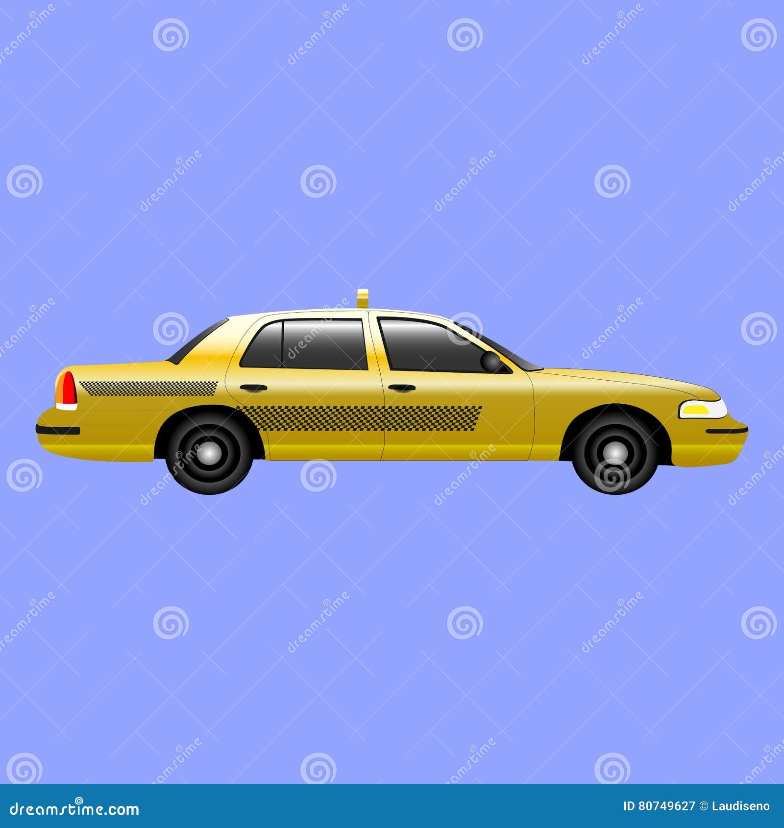 Isolated taxi stock vector. Illustration of sign, commercial - 80749627