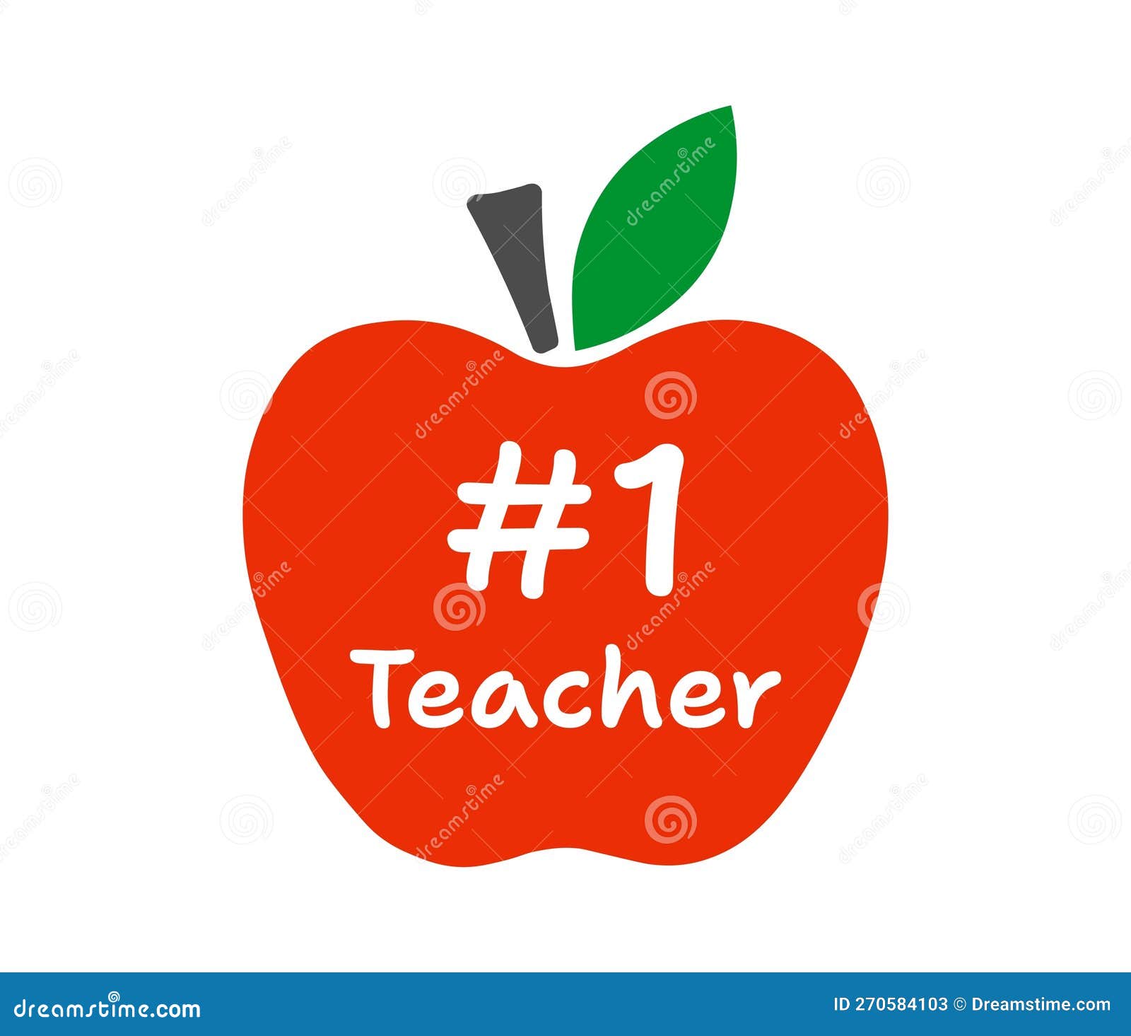 Isolated Teacher Brand Apple Vector. Concept Education Stock Vector ...