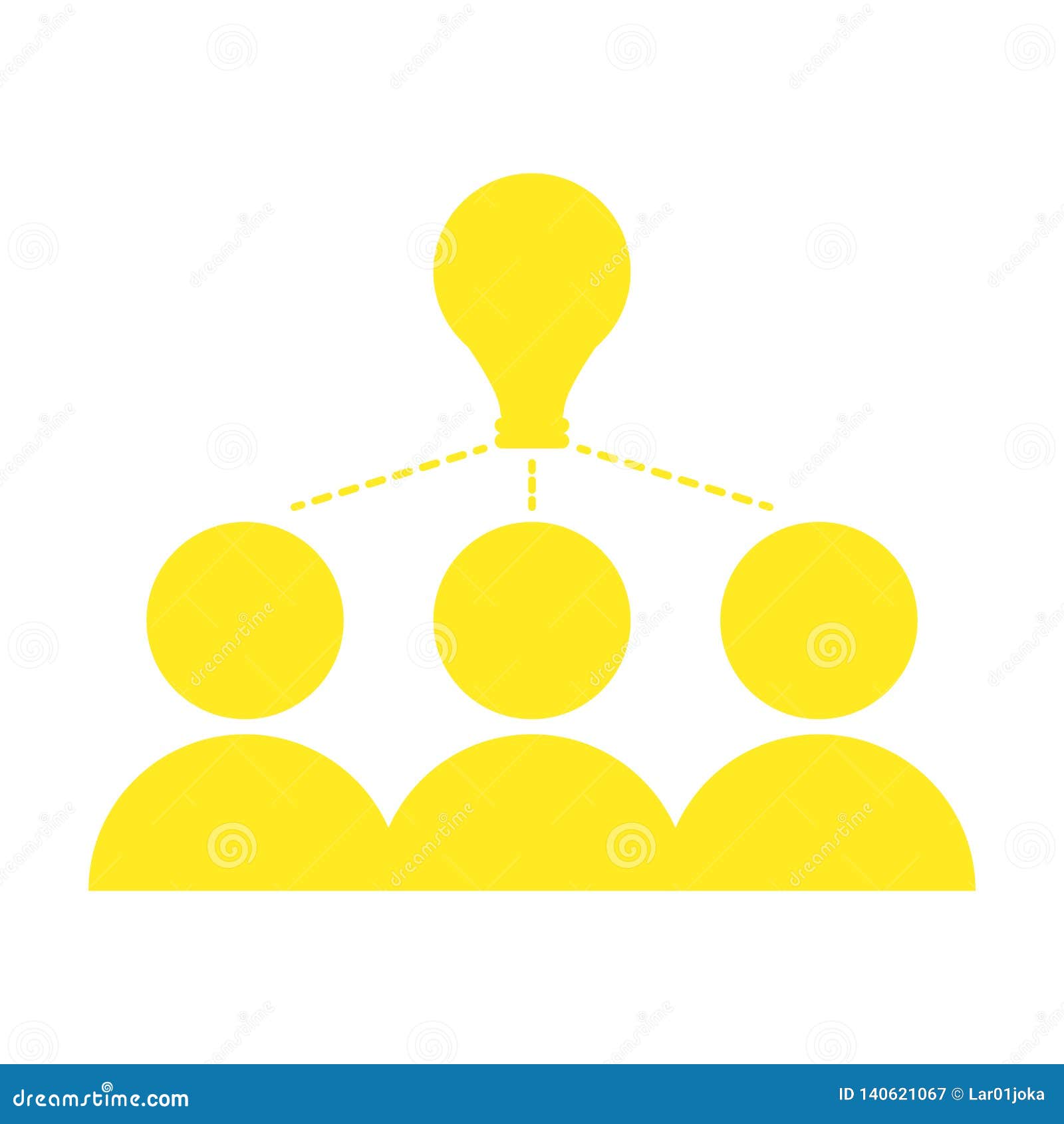 Isolated Teamwork Icon. Brainstorming Stock Vector - Illustration of ...