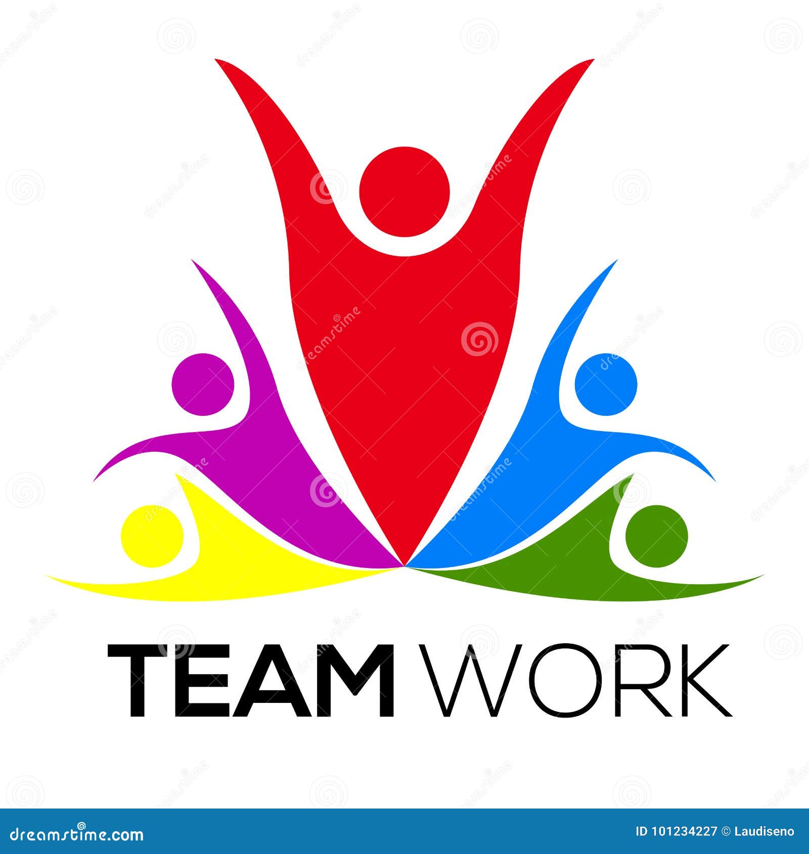 Isolated teamwork logo stock vector. Illustration of business - 101234227