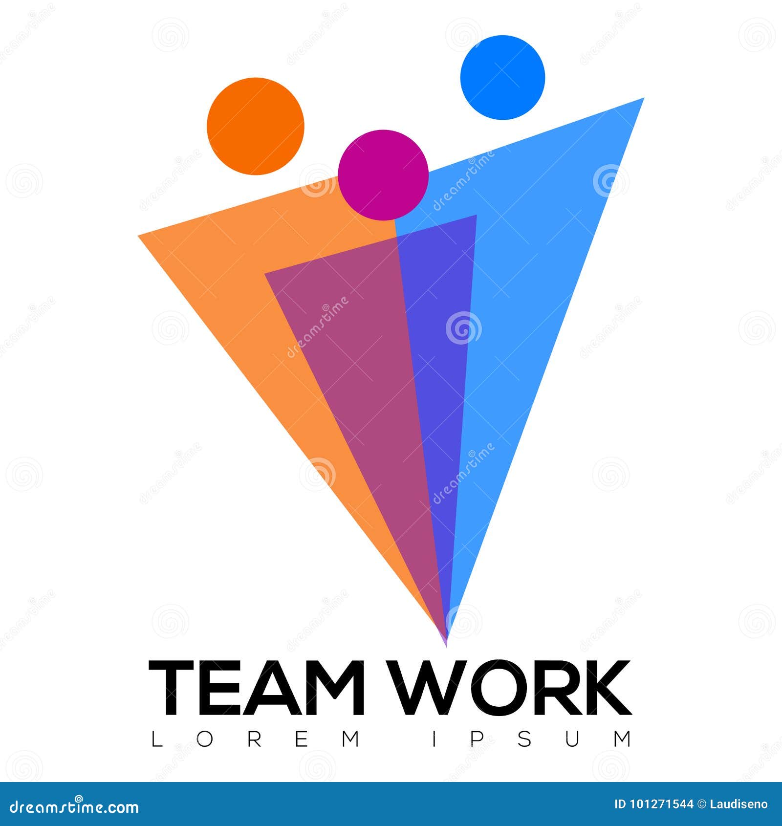 Isolated teamwork logo stock vector. Illustration of family - 101271544