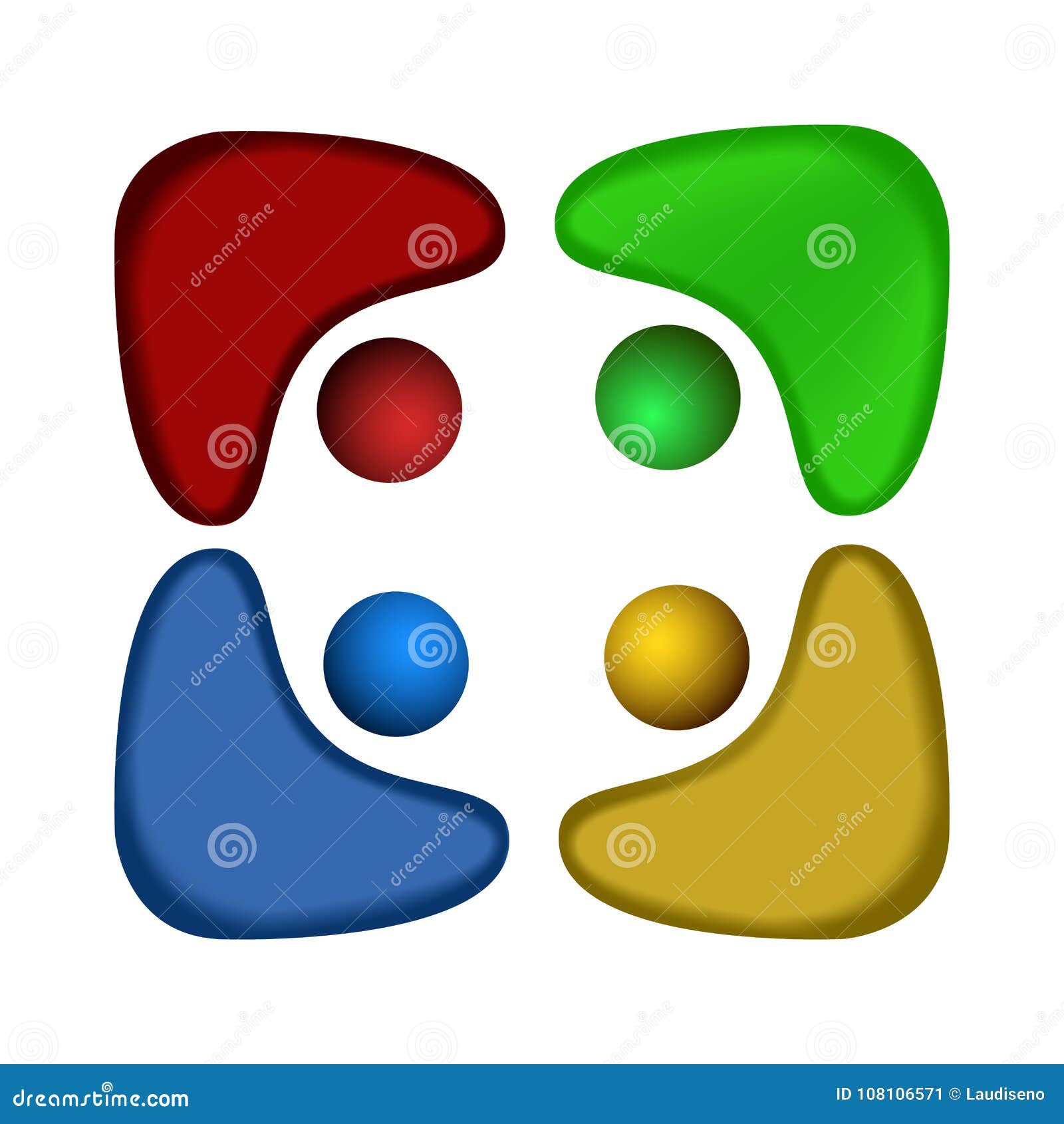 Isolated teamwork logo stock vector. Illustration of person - 108106571