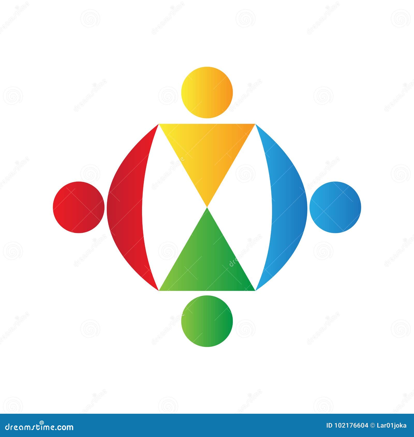 Isolated teamwork logo stock vector. Illustration of corporate - 102176604