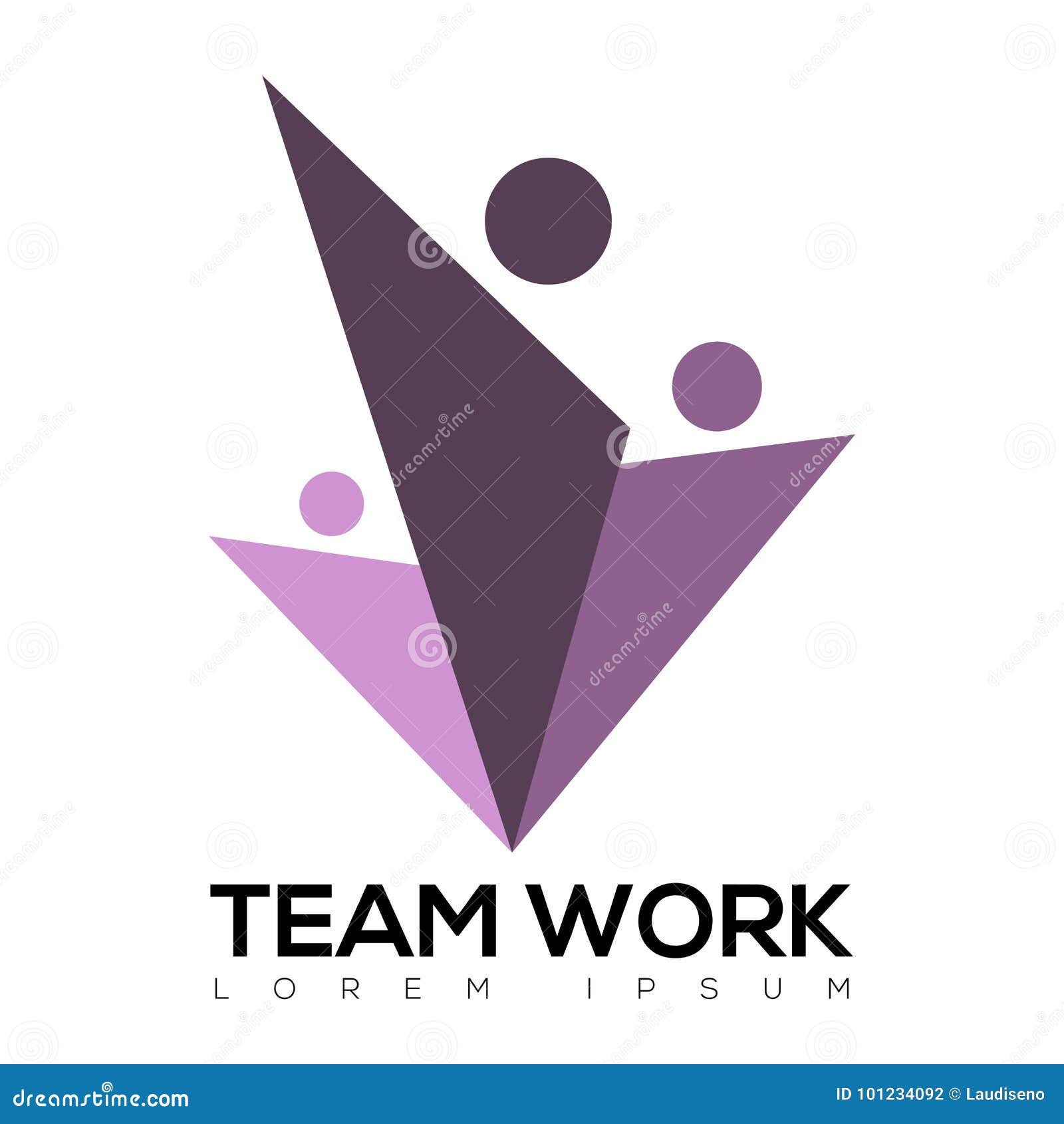 Isolated teamwork logo stock vector. Illustration of icon - 101234092