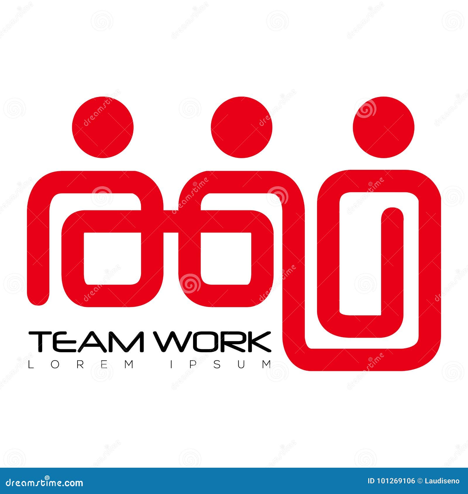 Isolated teamwork logo stock illustration. Illustration of group ...
