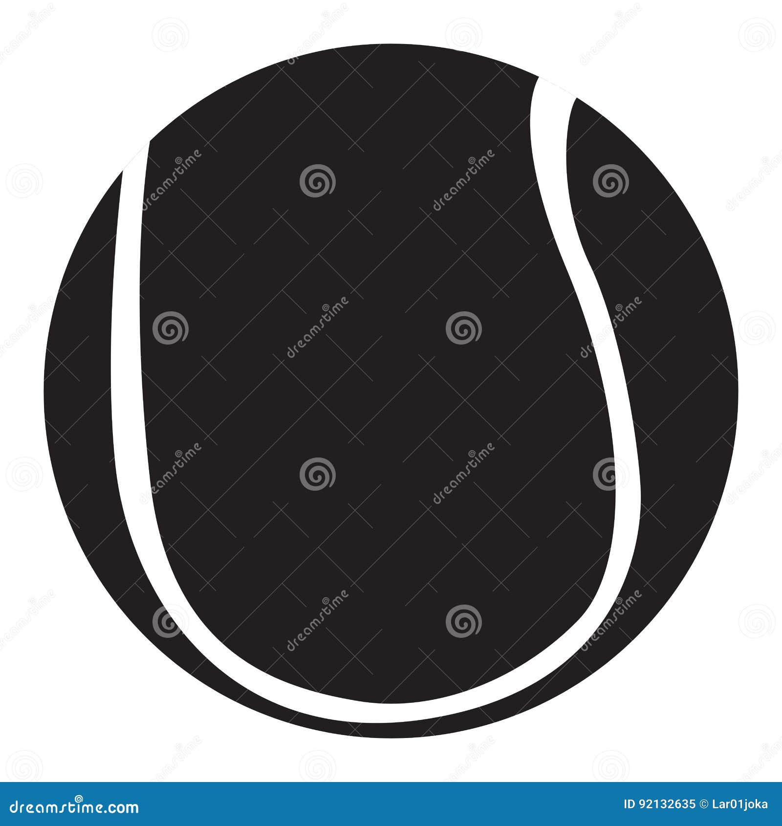 Isolated tennis ball stock vector. Illustration of vector - 92132635