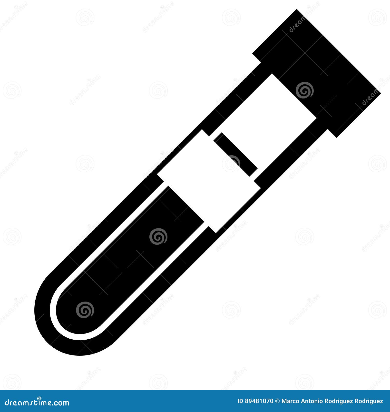 Isolated text tube icon stock vector. Illustration of laboratory - 89481070