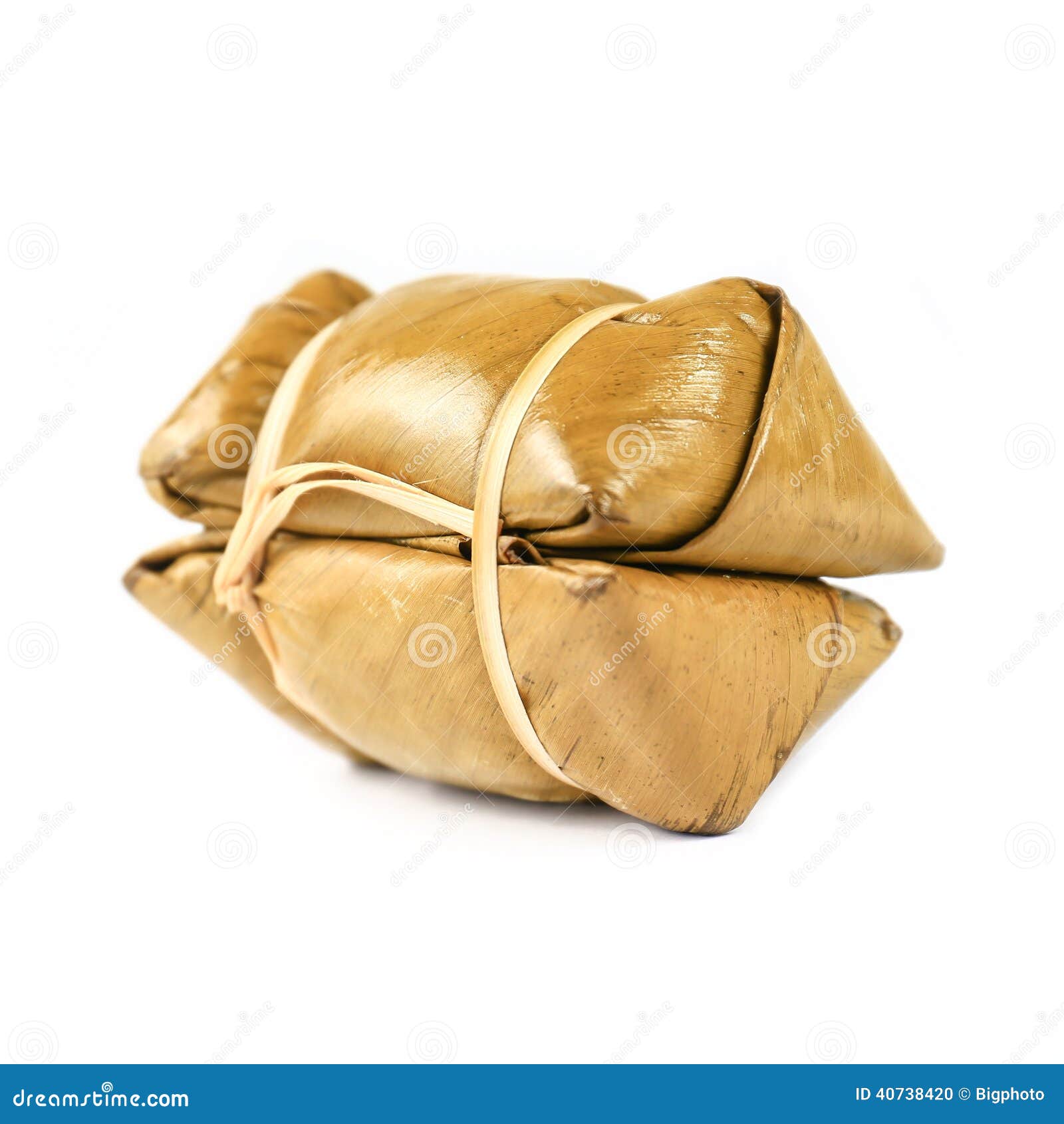 Isolated Thai Rice Cakes Bundle on White Background Stock Photo - Image ...