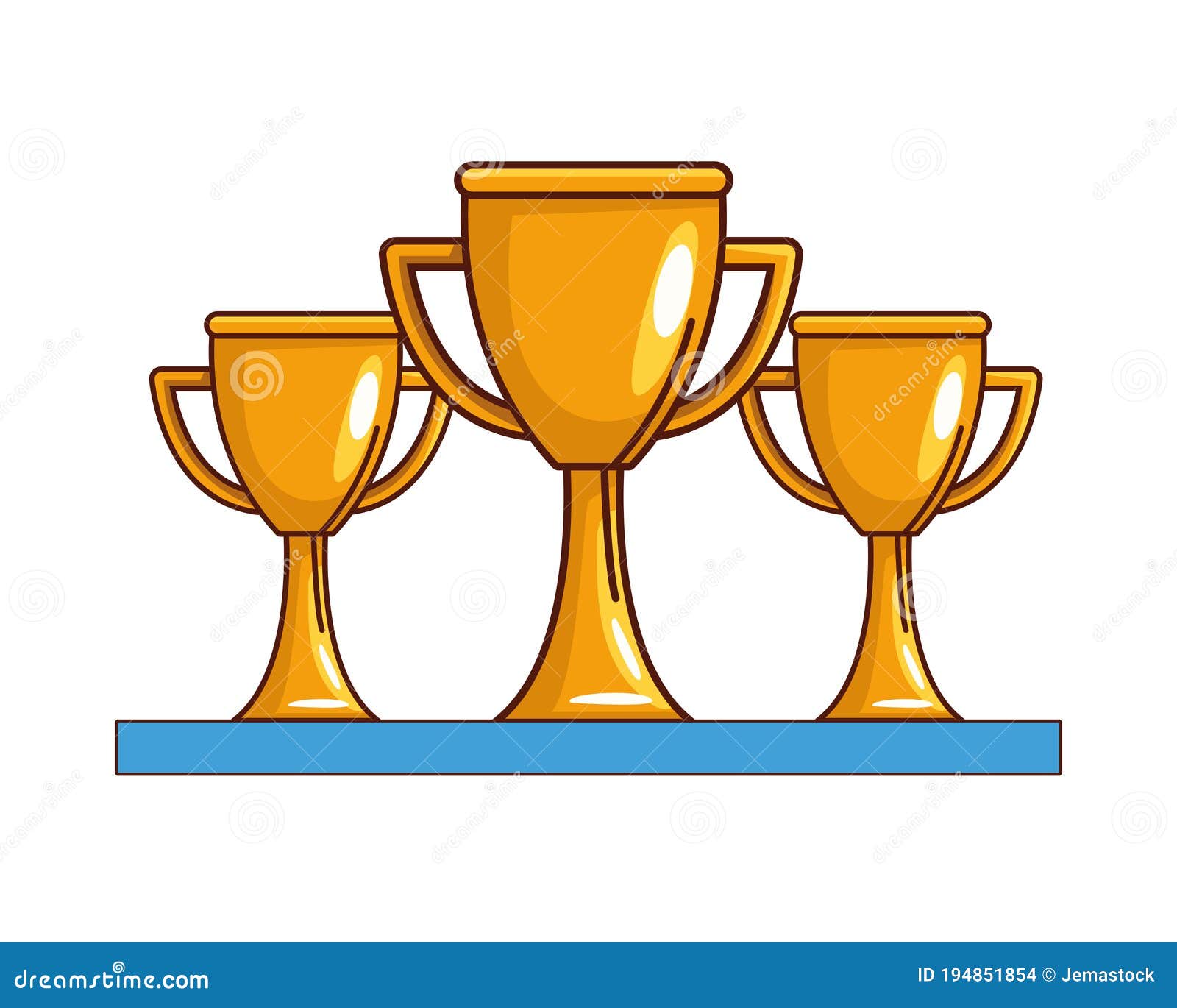 Isolated Three Trophies Vector Design Stock Vector - Illustration of ...