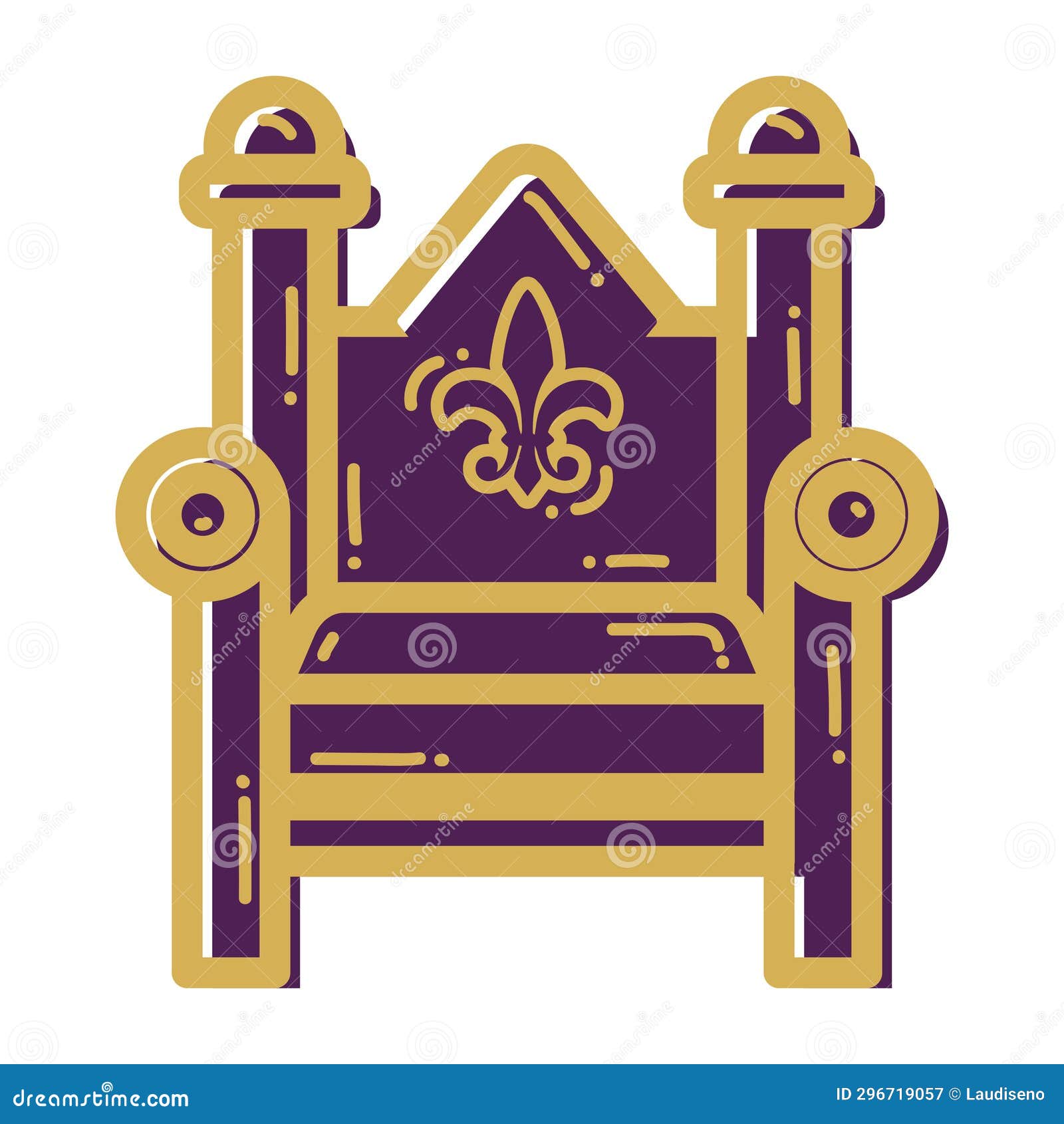 Isolated Throne Icon Royalty Icon Vector Stock Illustration ...