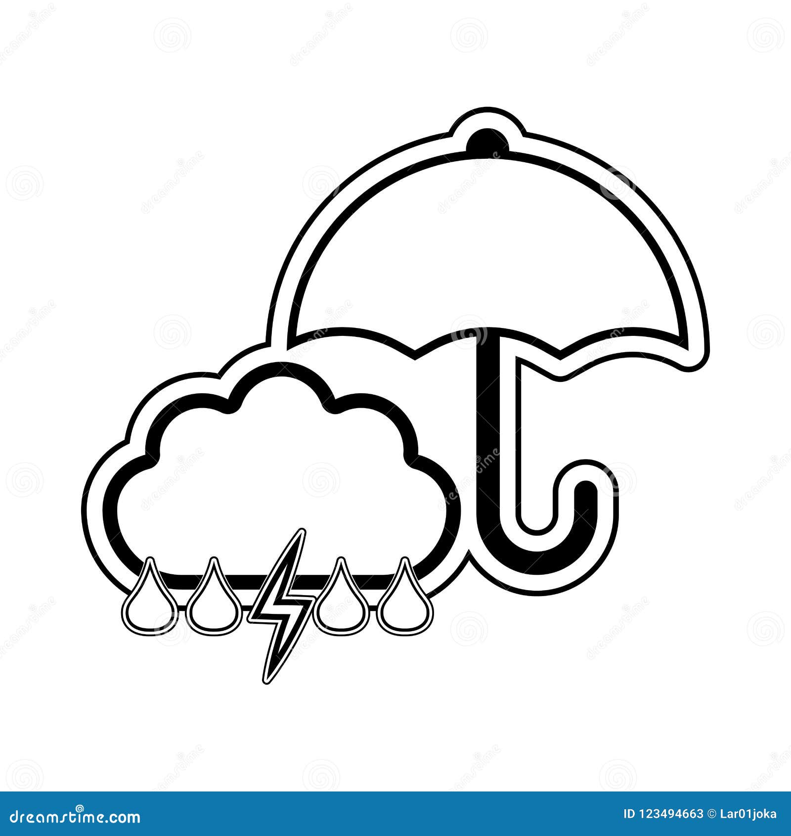 Isolated Thunderstorm Weather Icon Stock Vector - Illustration of ... Isolated Thunderstorm Weather Icon Stock Vector - Illustration of ...