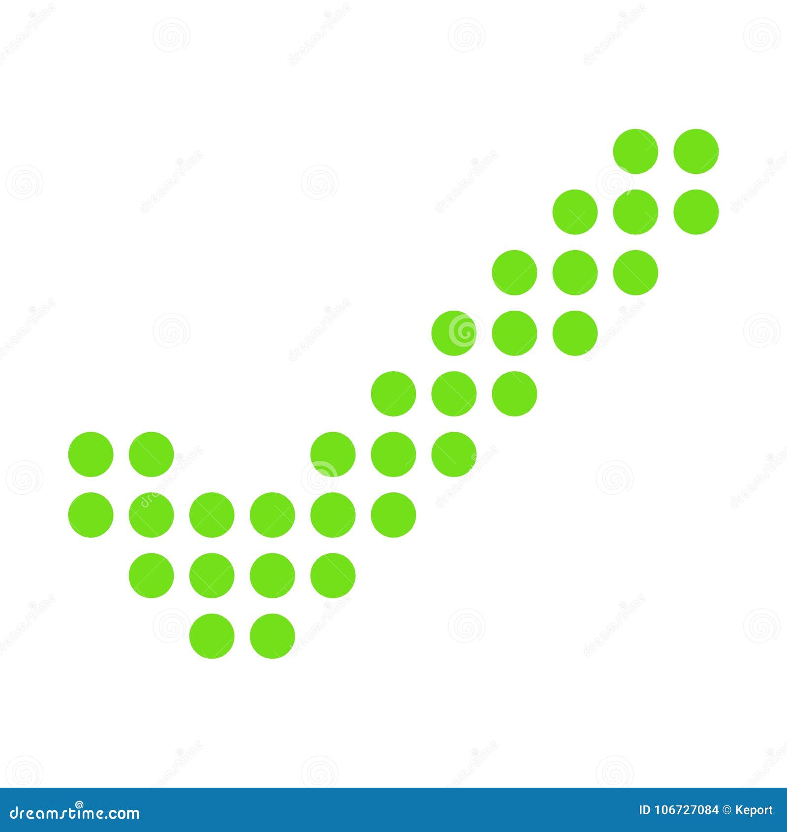 Isolated Tick Symbol Made of Green Dots Stock Illustration ...