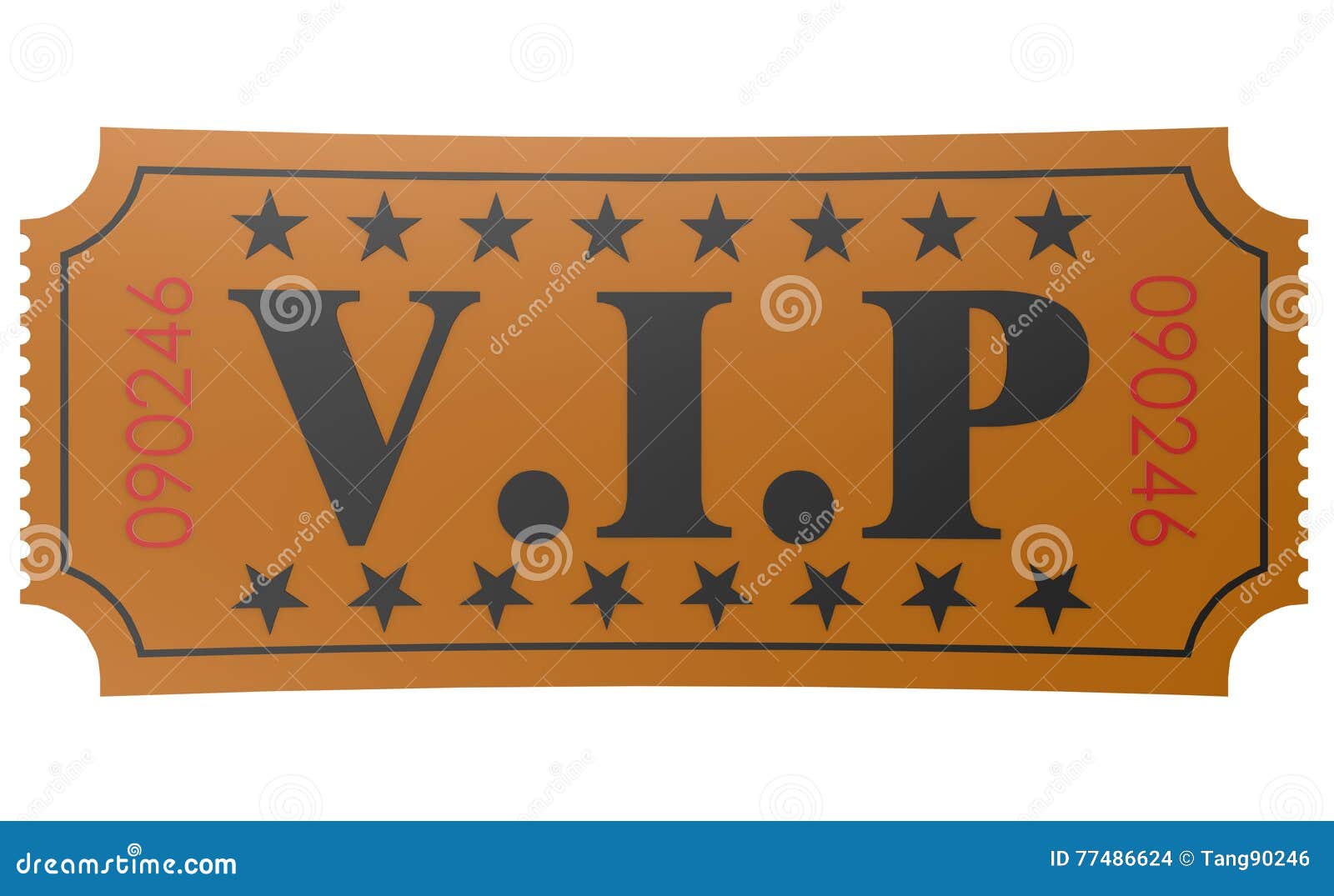 Isolated Ticket with VIP Word Stock Illustration - Illustration of ...