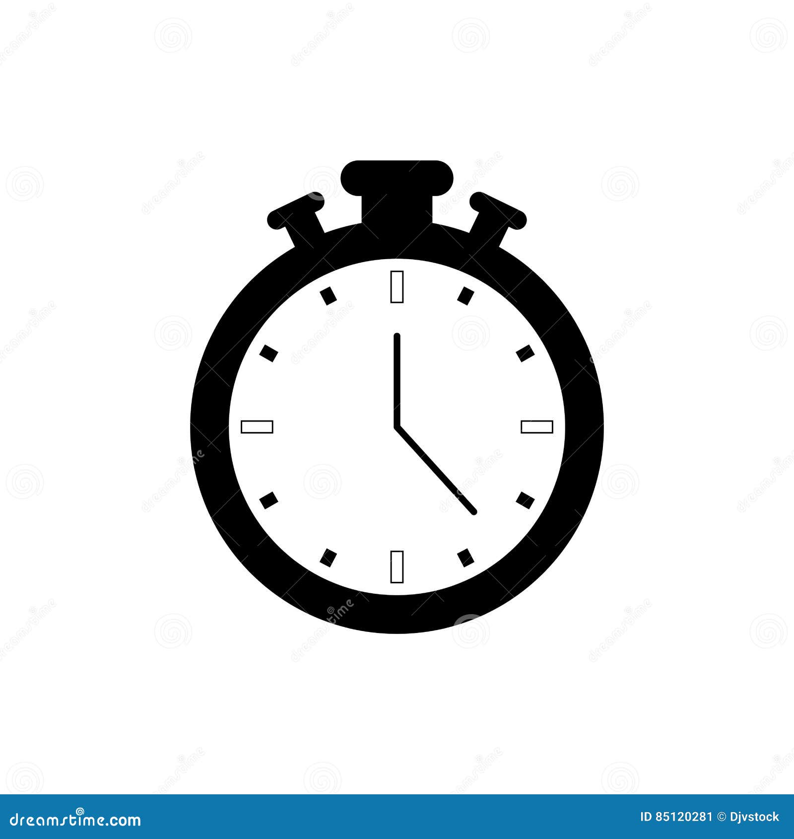 Isolated timer clock stock illustration. Illustration of clockwork ...