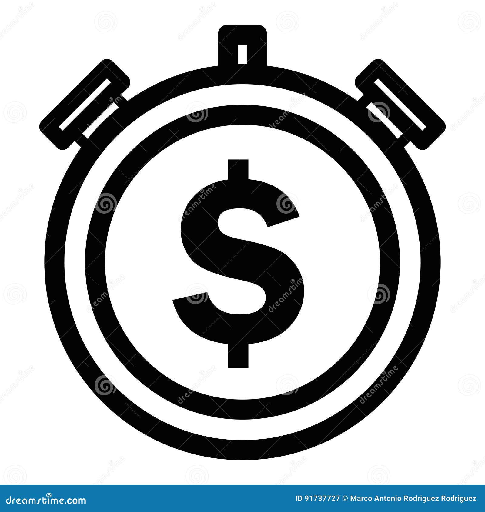 Isolated timer icon stock illustration. Illustration of clock - 91737727