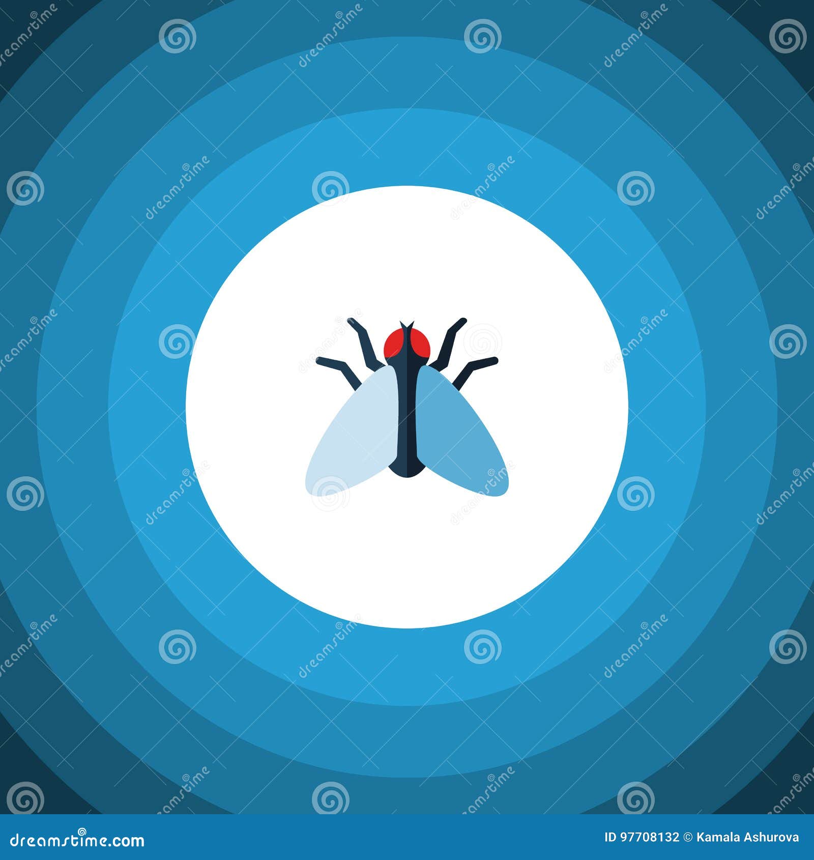Isolated Tiny Flat Icon. Housefly Vector Element Can Be Used for Tiny ...