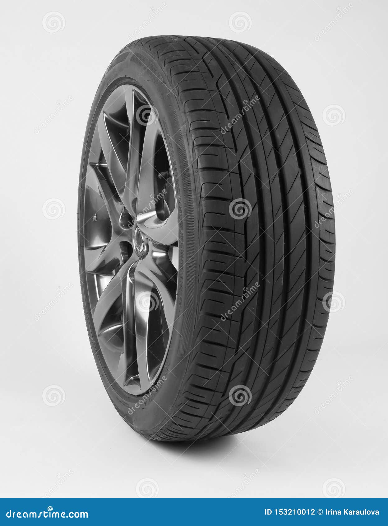 Isolated Tires and Wheels for the Car on a White Background Stock Photo ...