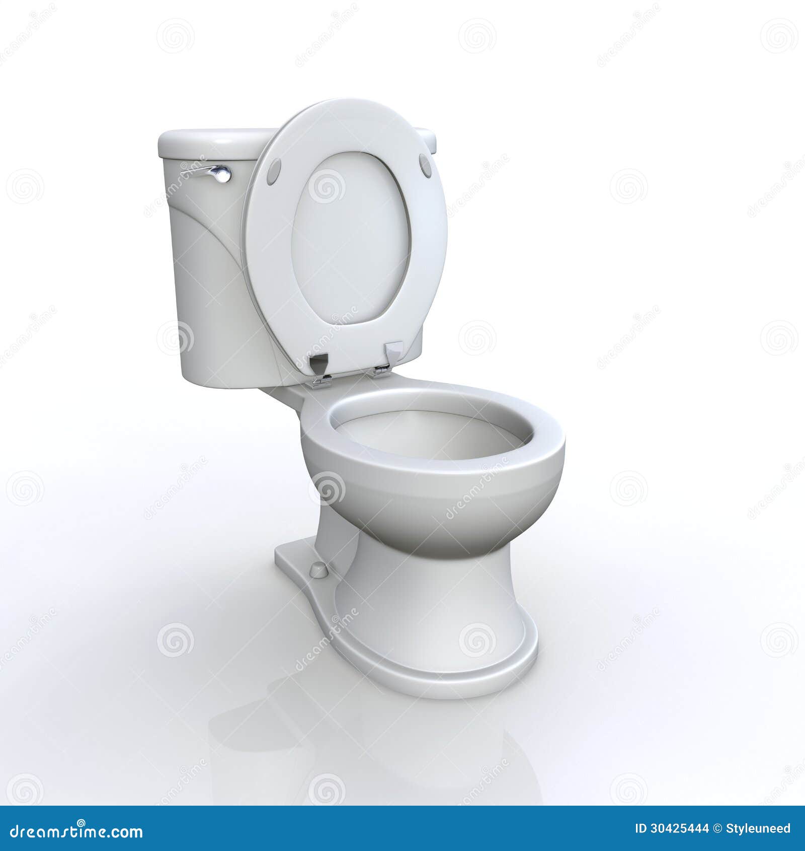 Isolated toilet stock photo. Image of flush, open, closet - 30425444