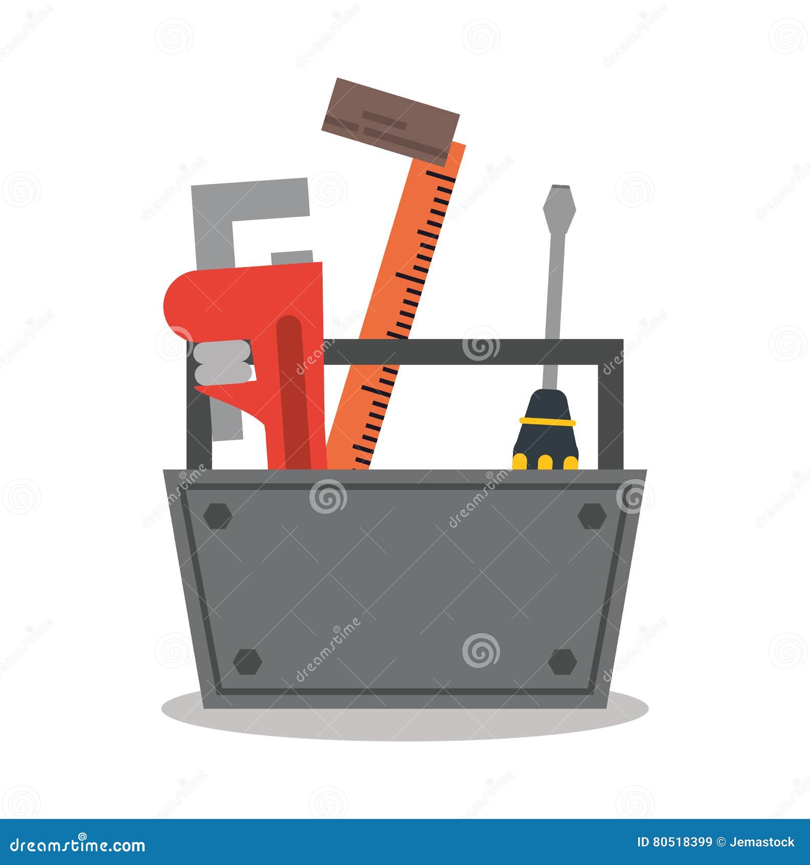 Isolated tools kit design stock vector. Illustration of tools - 80518399