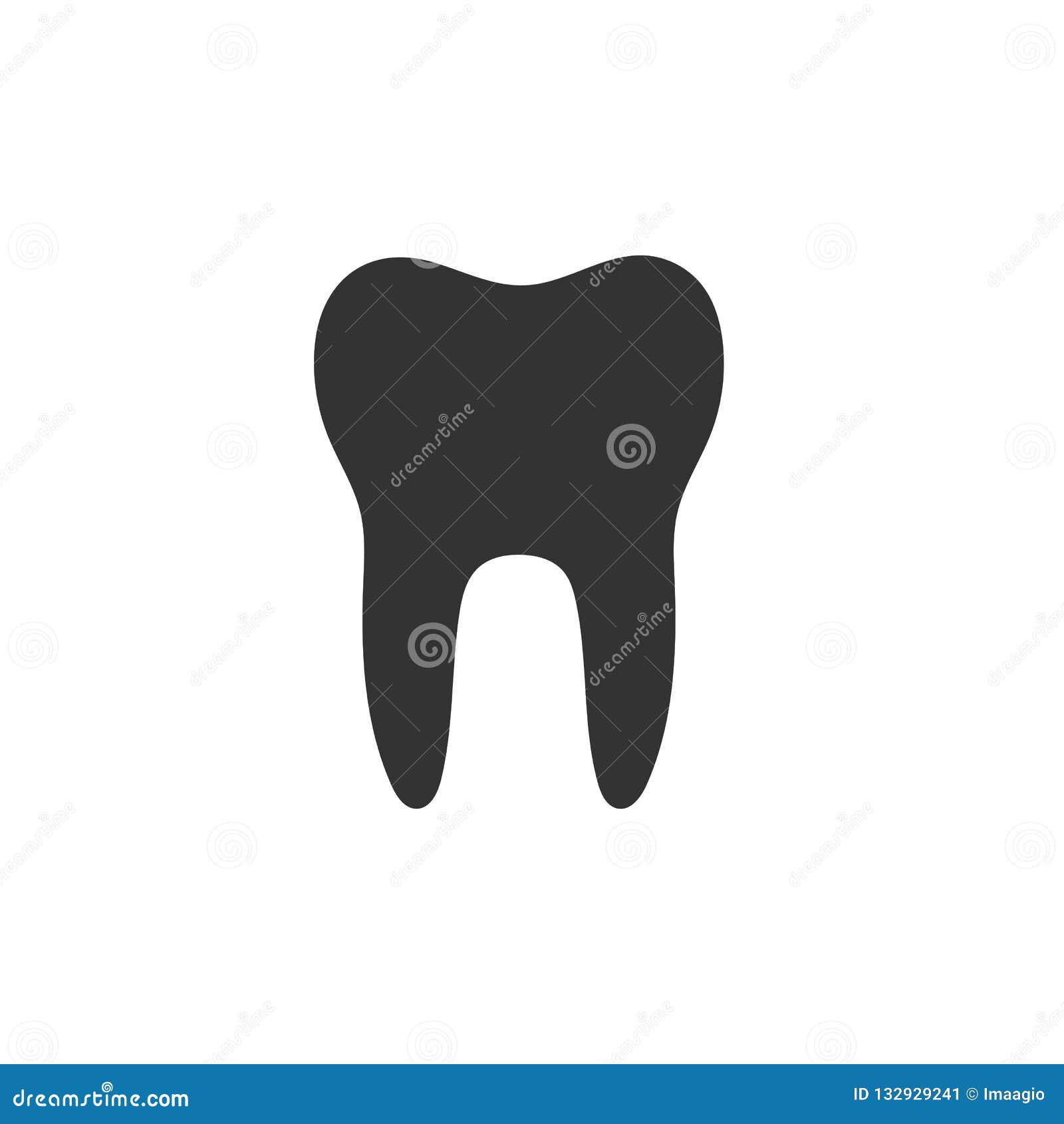 Isolated Tooth Flat Icon on a White Background Stock Vector ...