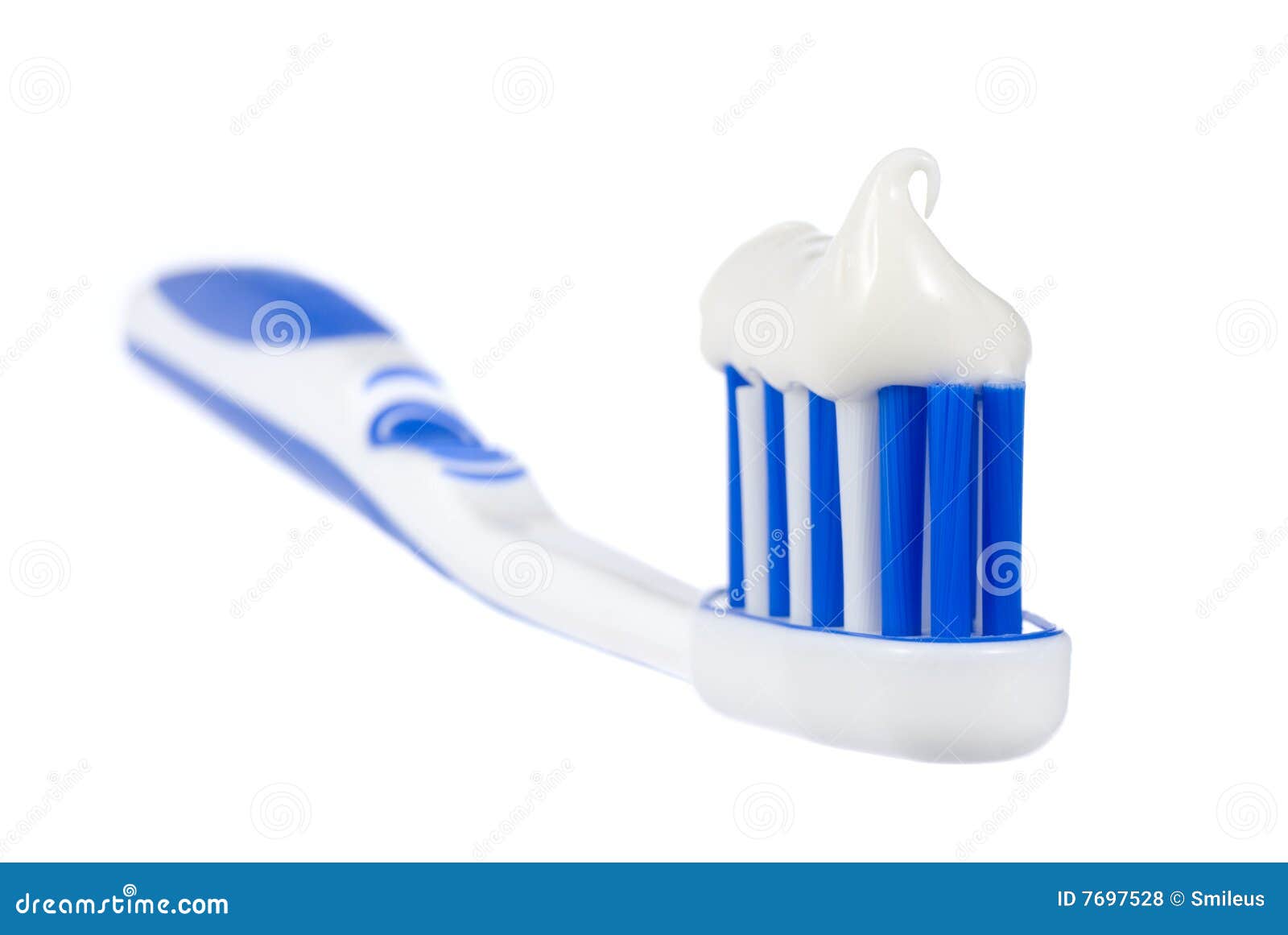 Isolated Toothbrush with Toothpaste Stock Photo - Image of hygiene ...