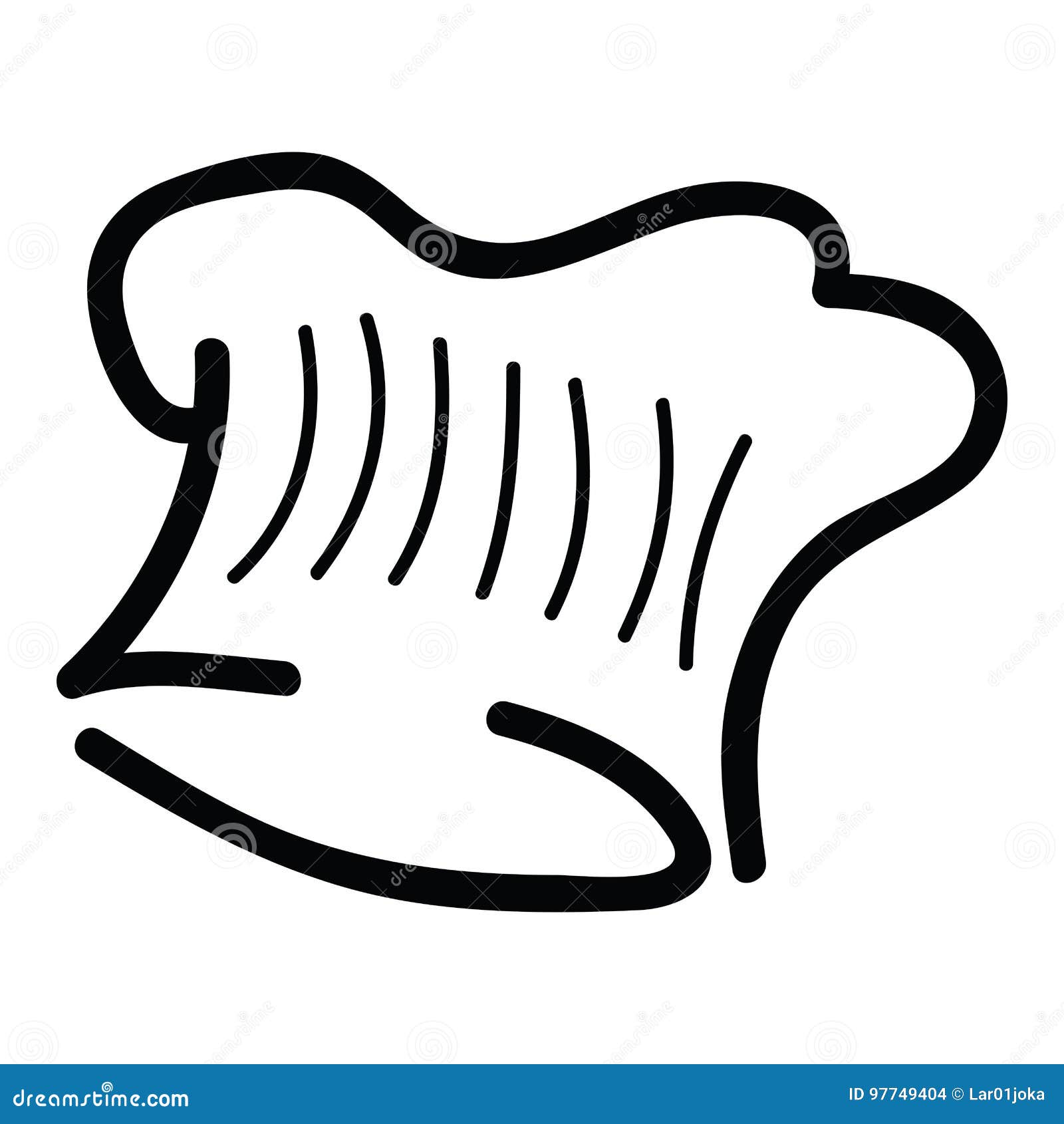 Isolated toque outline stock vector. Illustration of drawing - 97749404