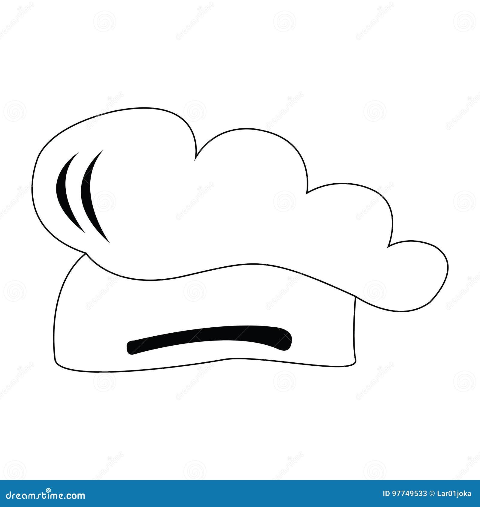 Isolated toque outline stock vector. Illustration of food - 97749533