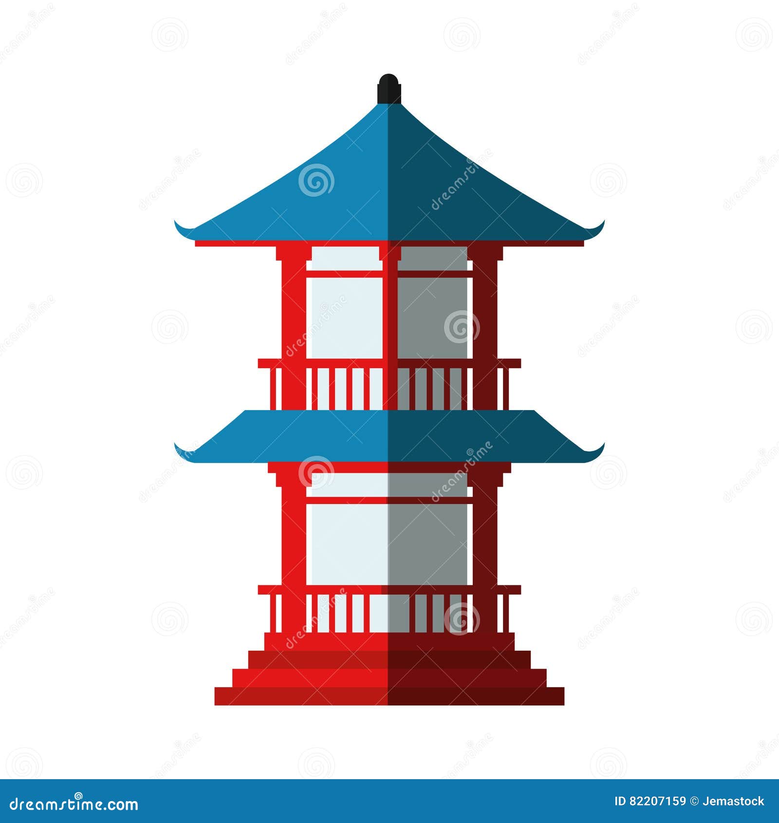 Isolated Tower of China Design Stock Vector - Illustration of chinese ...