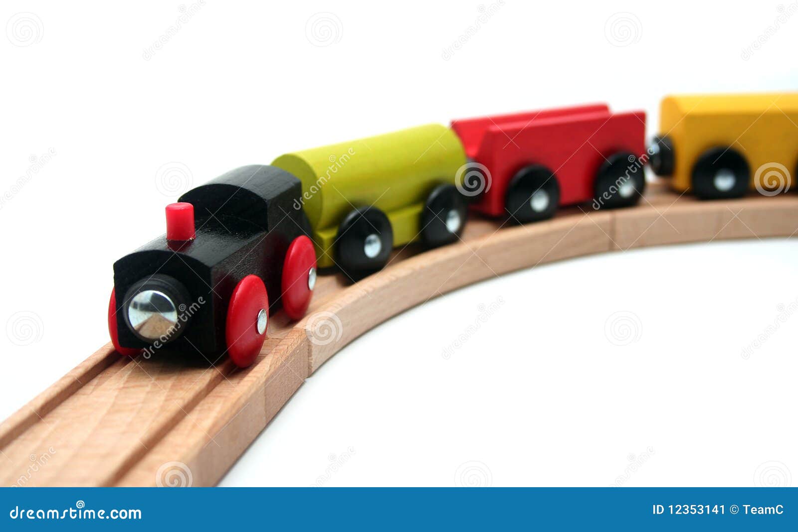 Isolated Toy Train stock image. Image of railroad, colorful - 12353141