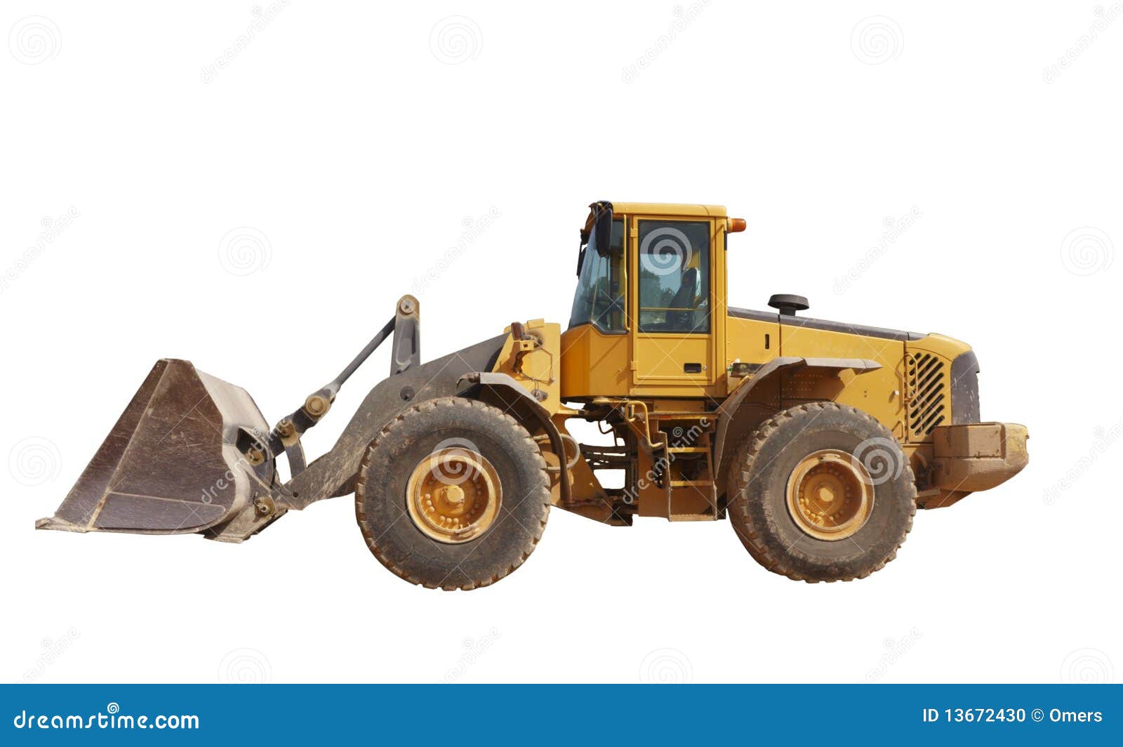 Isolated tractor stock photo. Image of excavate, build - 13672430