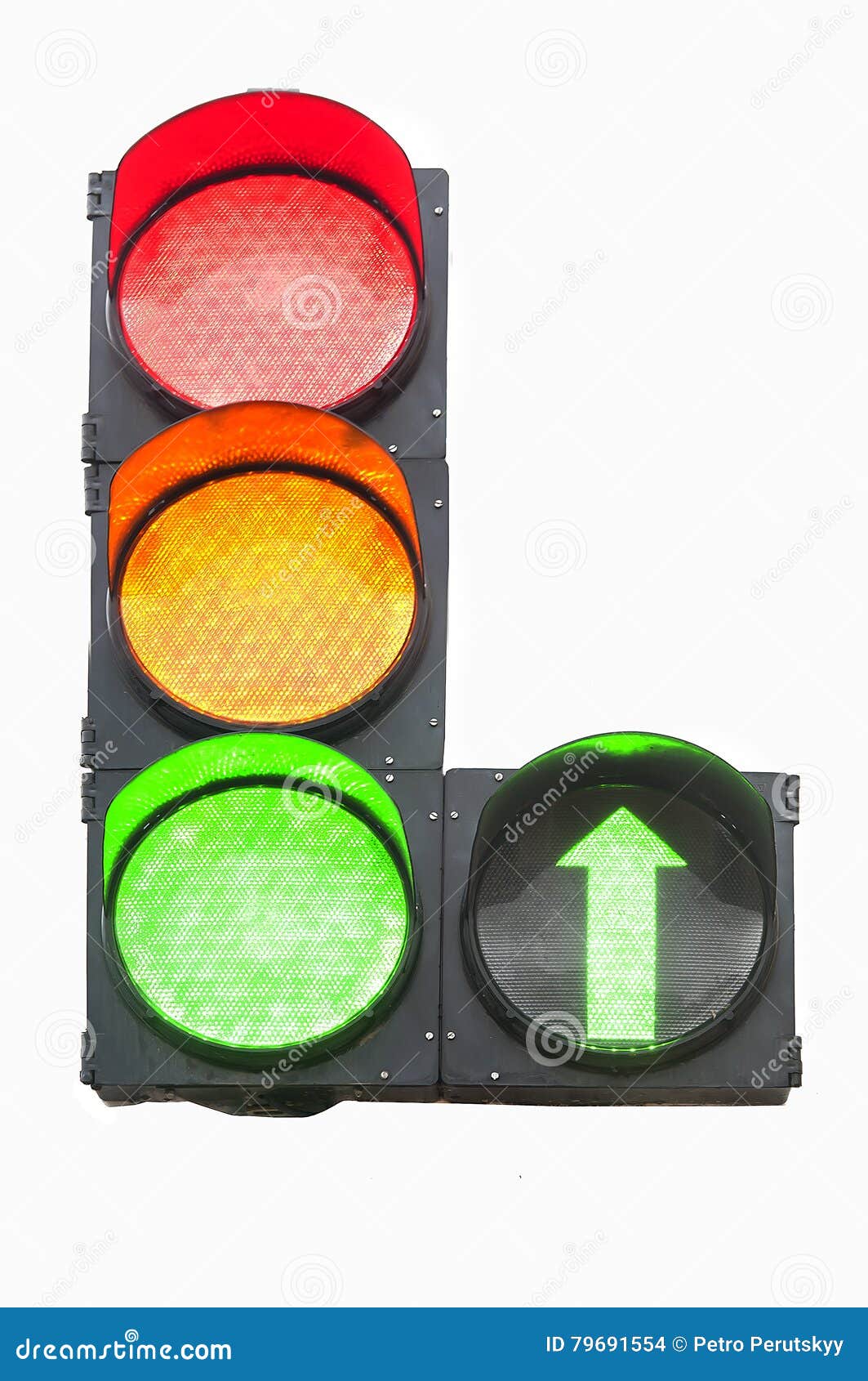Isolated Traffic Lights Elements Vector Logo Set. Circular Road Signs ...