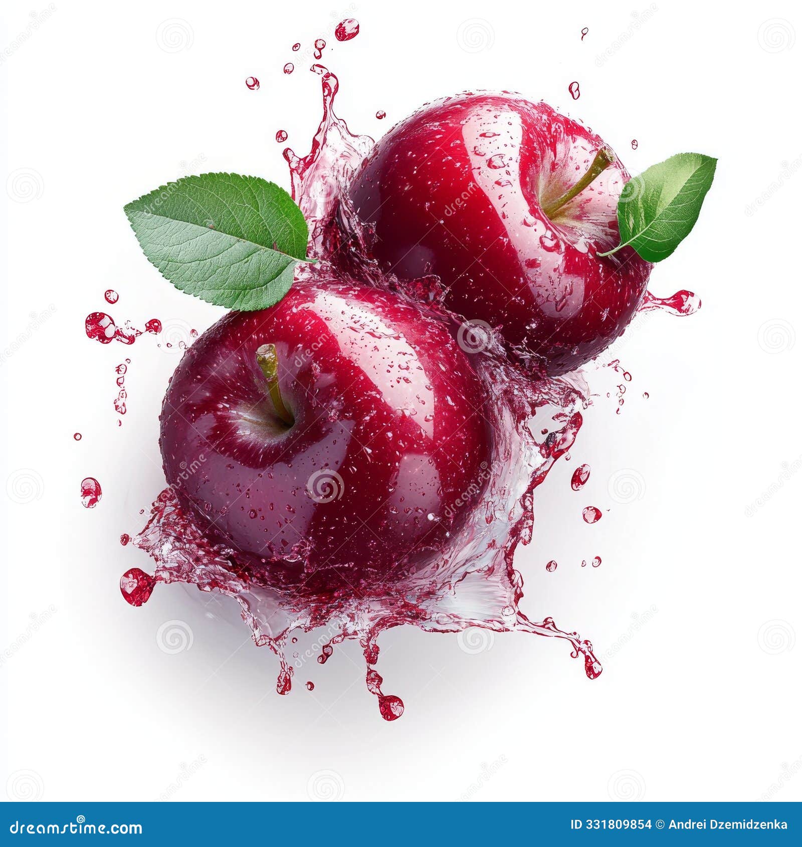 Isolated on Transparent Background are Falling Red Apples in Water ...