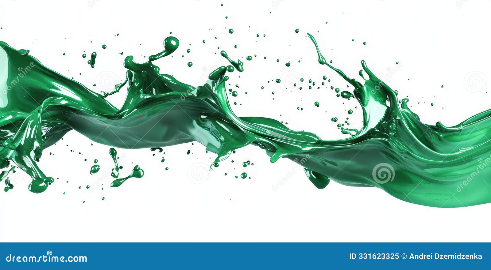 Isolated on Transparent Background, Green Paint Splash Stock ...