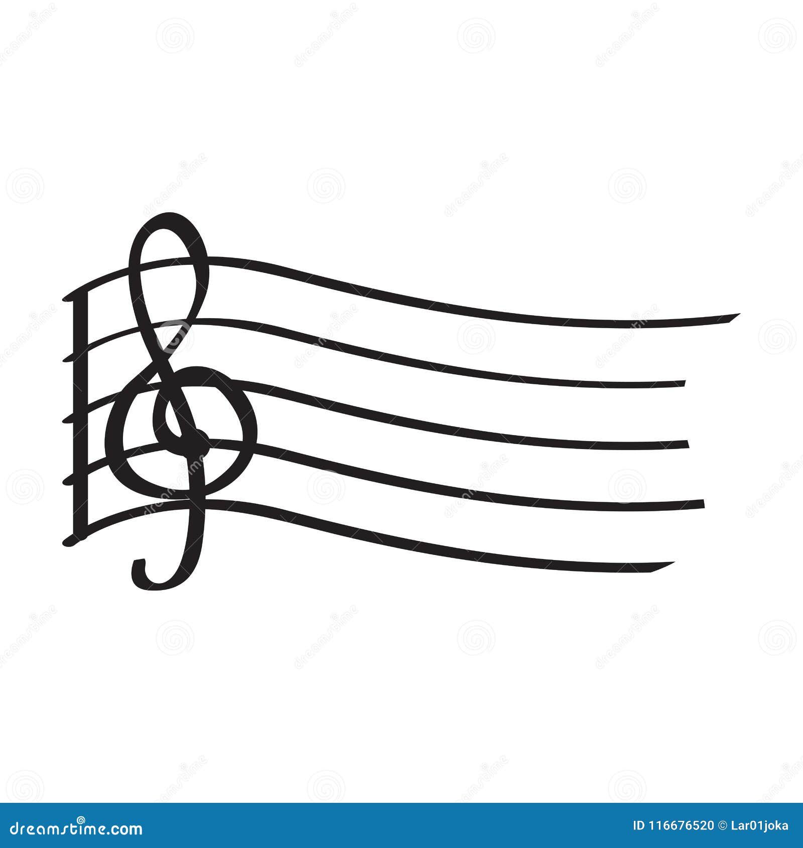 Isolated Treble Clef And Notes Cartoon Royalty-Free Stock Photo ...