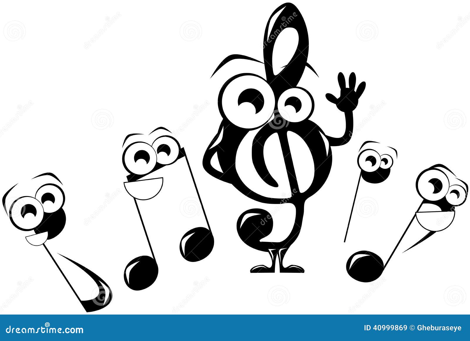 Isolated Treble Clef Notes Cartoon Stock Illustrations – 343 Isolated ...