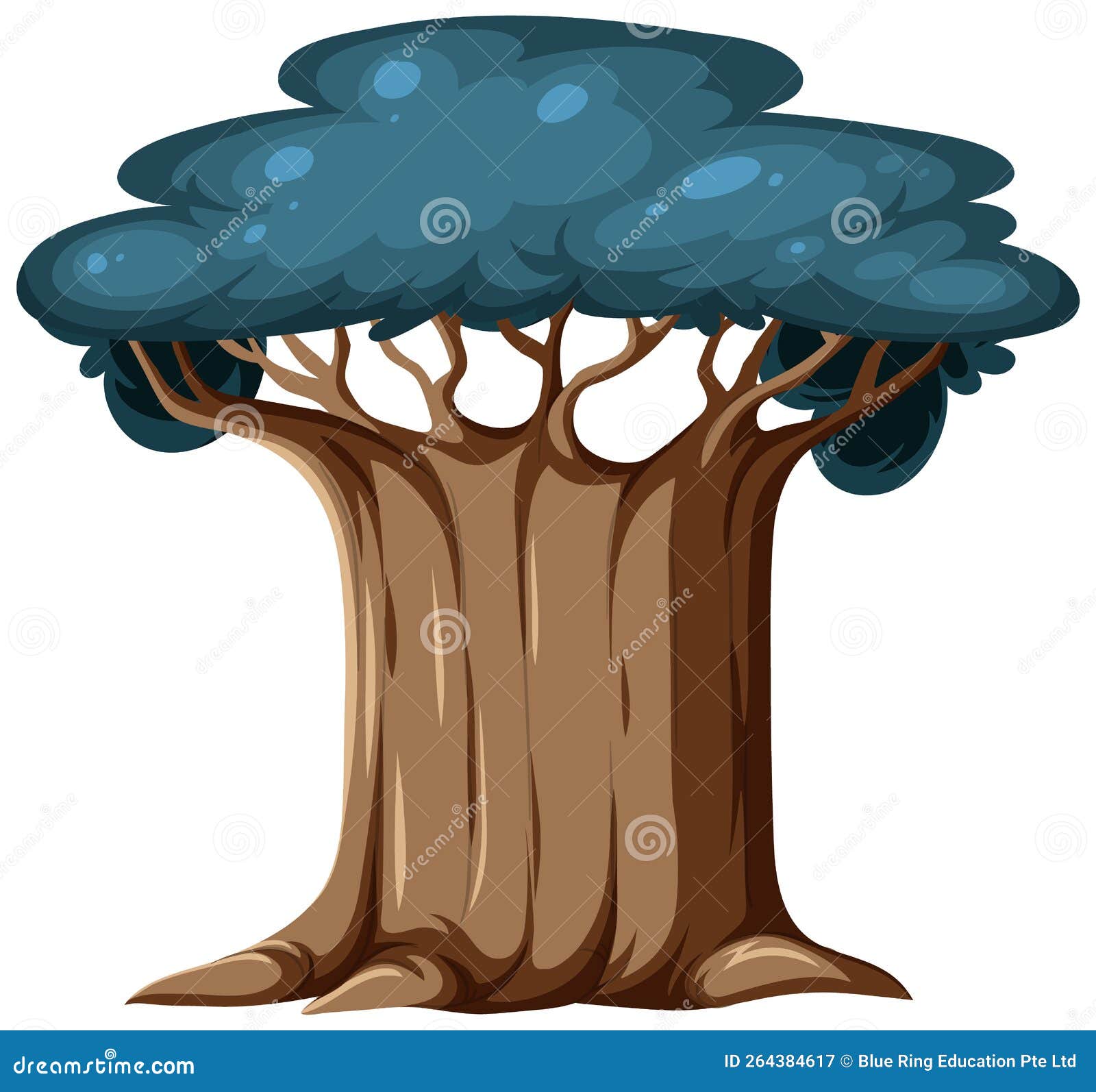 An isolated tree cartoon stock vector. Illustration of branch - 264384617