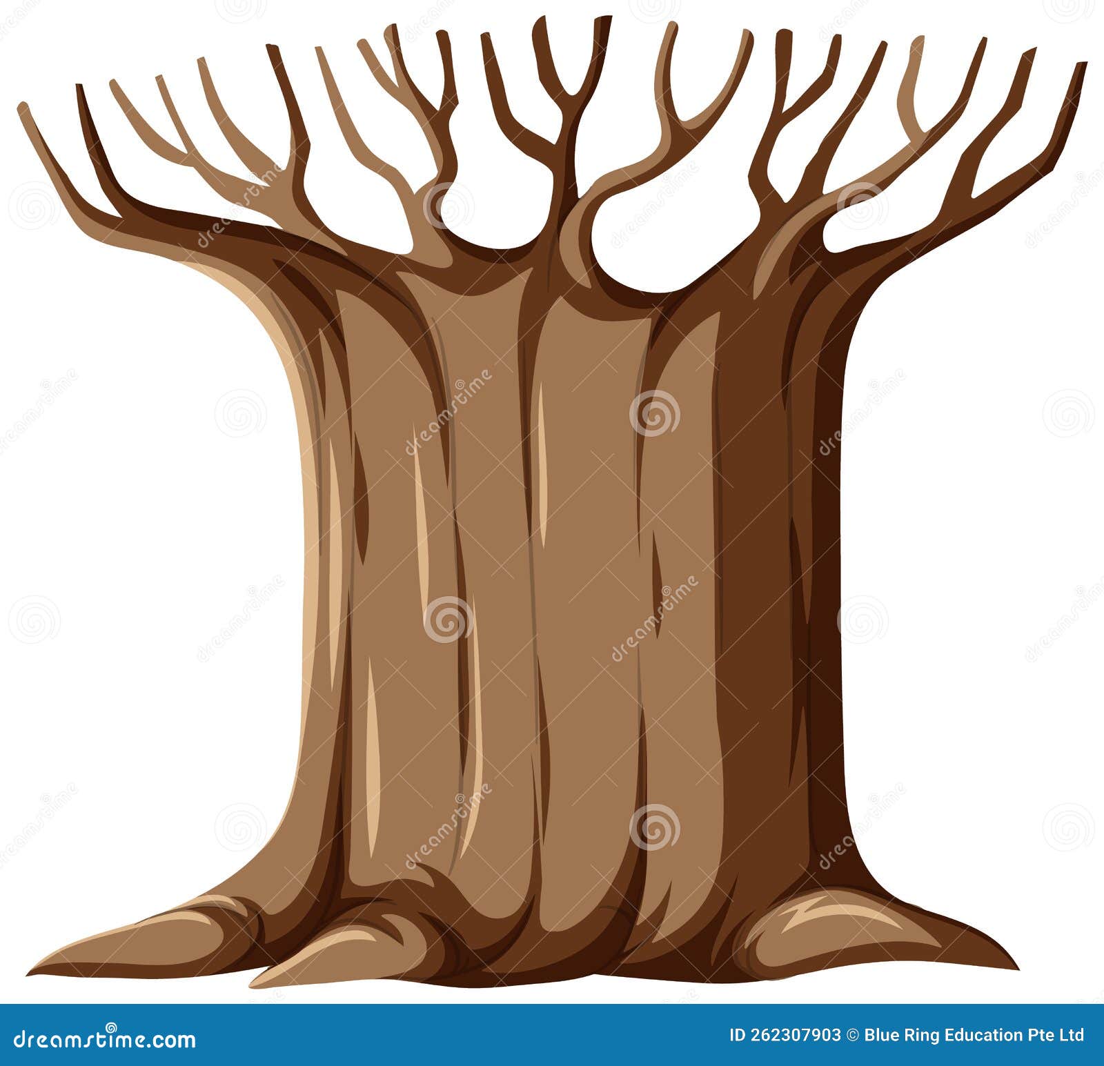 Isolated Tree without Leaves Cartoon Stock Vector - Illustration of ...