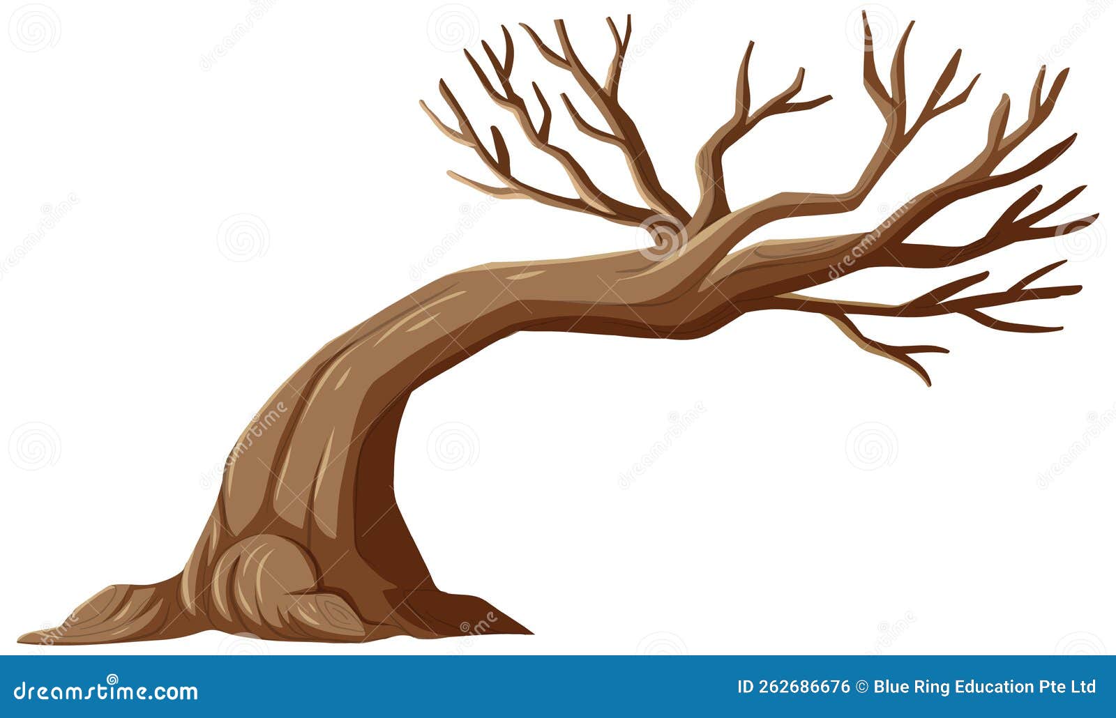 Isolated Tree without Leaves Cartoon Stock Vector - Illustration of ...