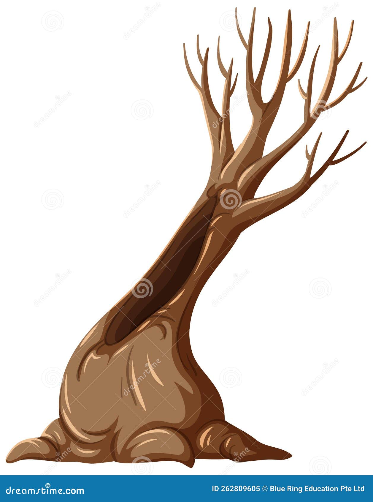 Isolated Tree without Leaves Cartoon Stock Vector - Illustration of ...