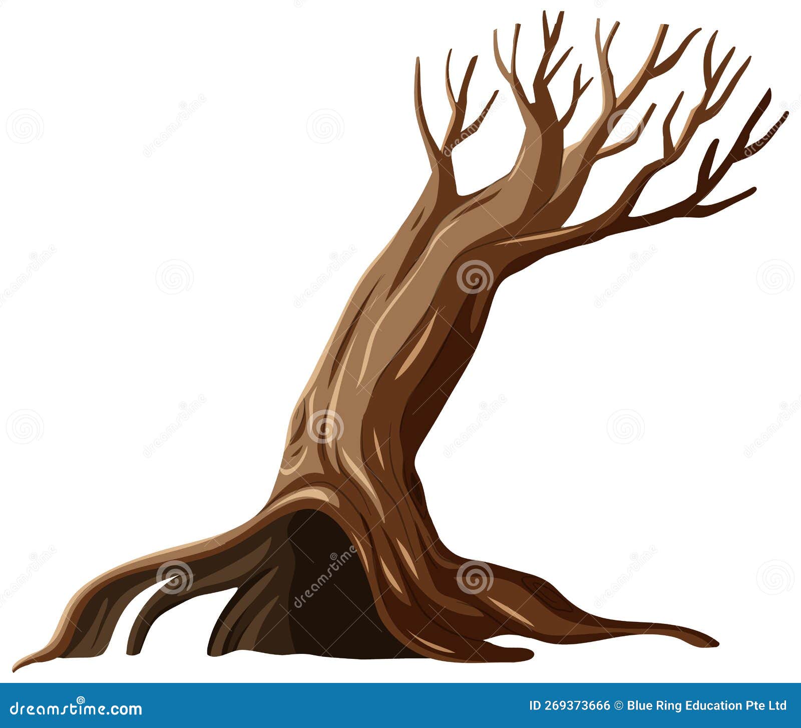 Isolated Tree without Leaves Cartoon Stock Illustration - Illustration ...
