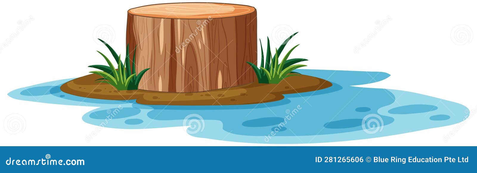 Isolated Tree Stump Cartoon Stock Vector - Illustration of tree ...