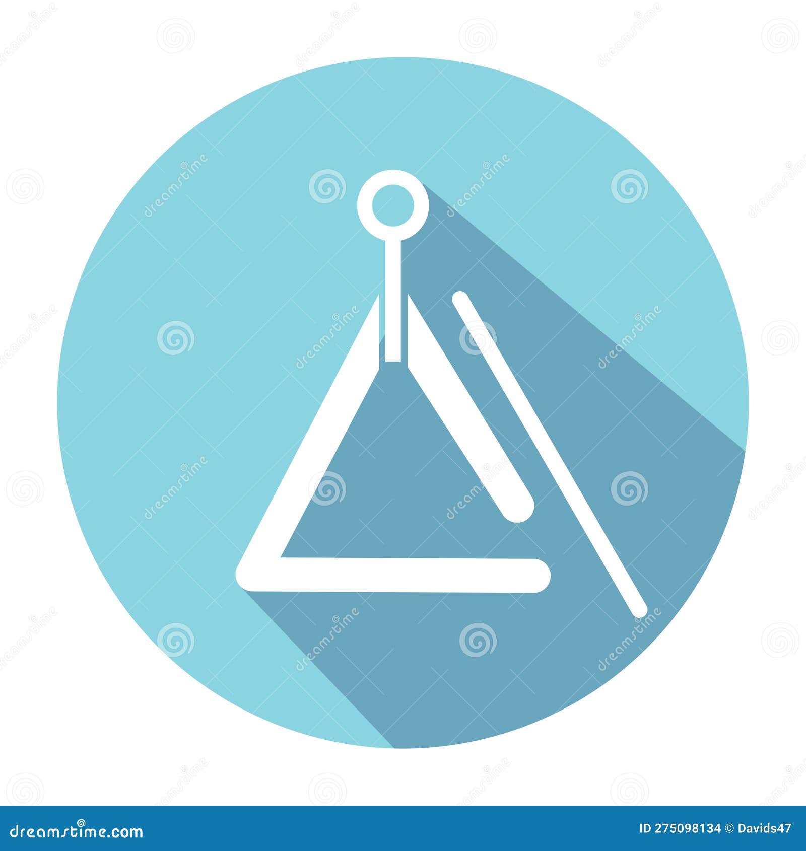 Isolated Triangle Icon Flat Design Musical Instrument Vector Stock ...