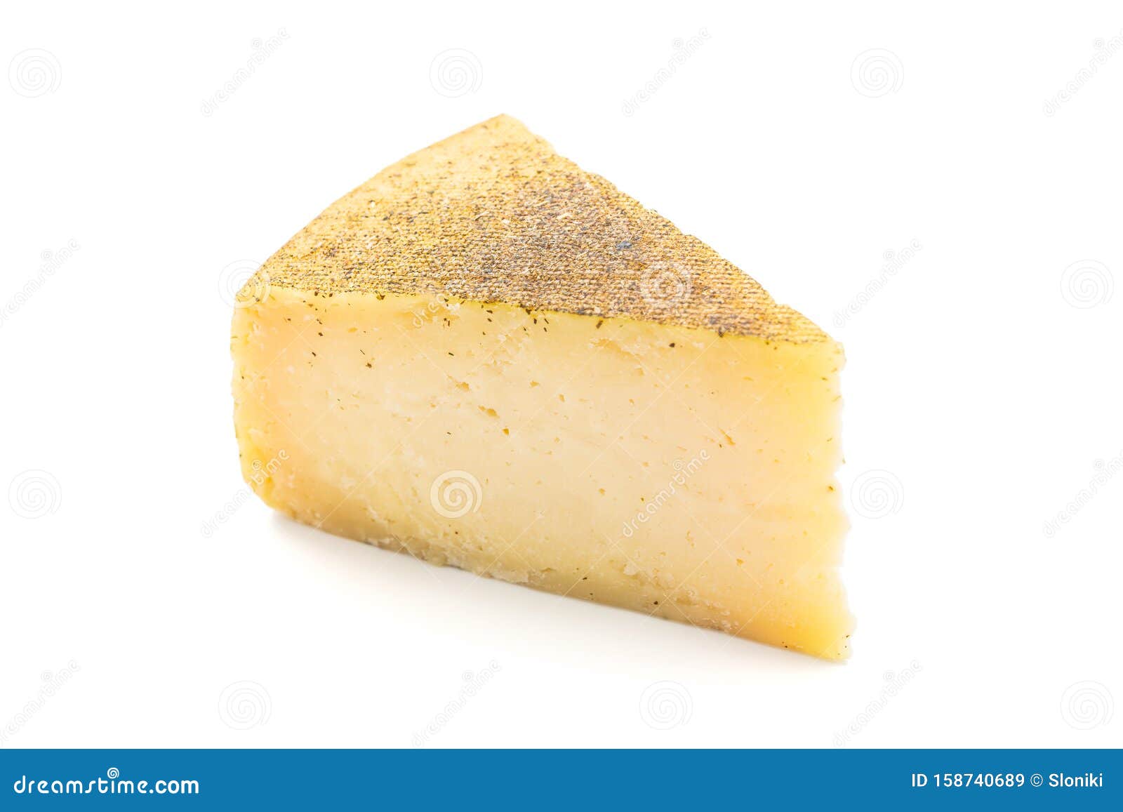 Parmesan Cheese Triangle Isolated On White Background Stock Image ...