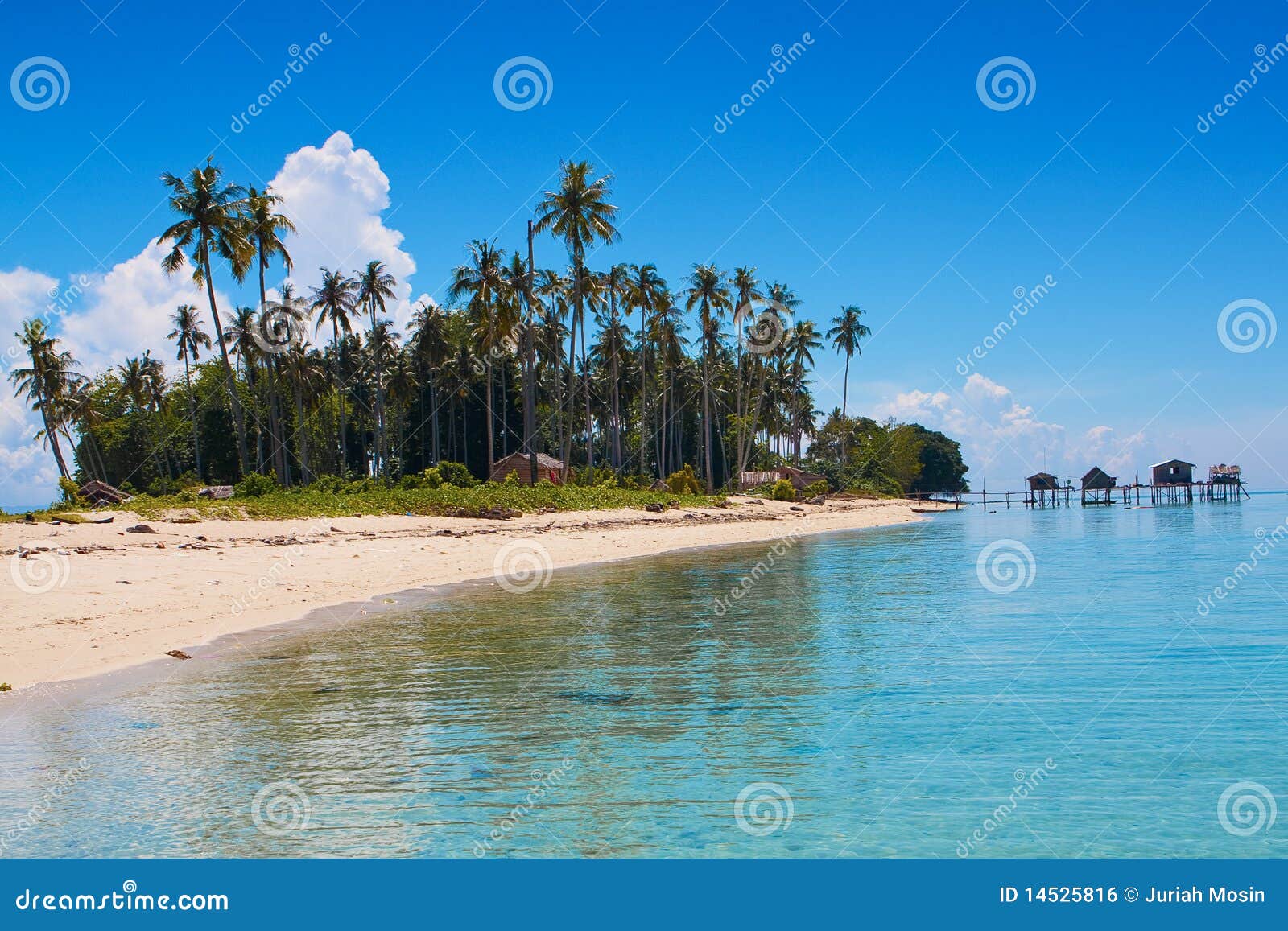 Isolated Tropical Island in the Sea Stock Photo - Image of ocean, calm ...