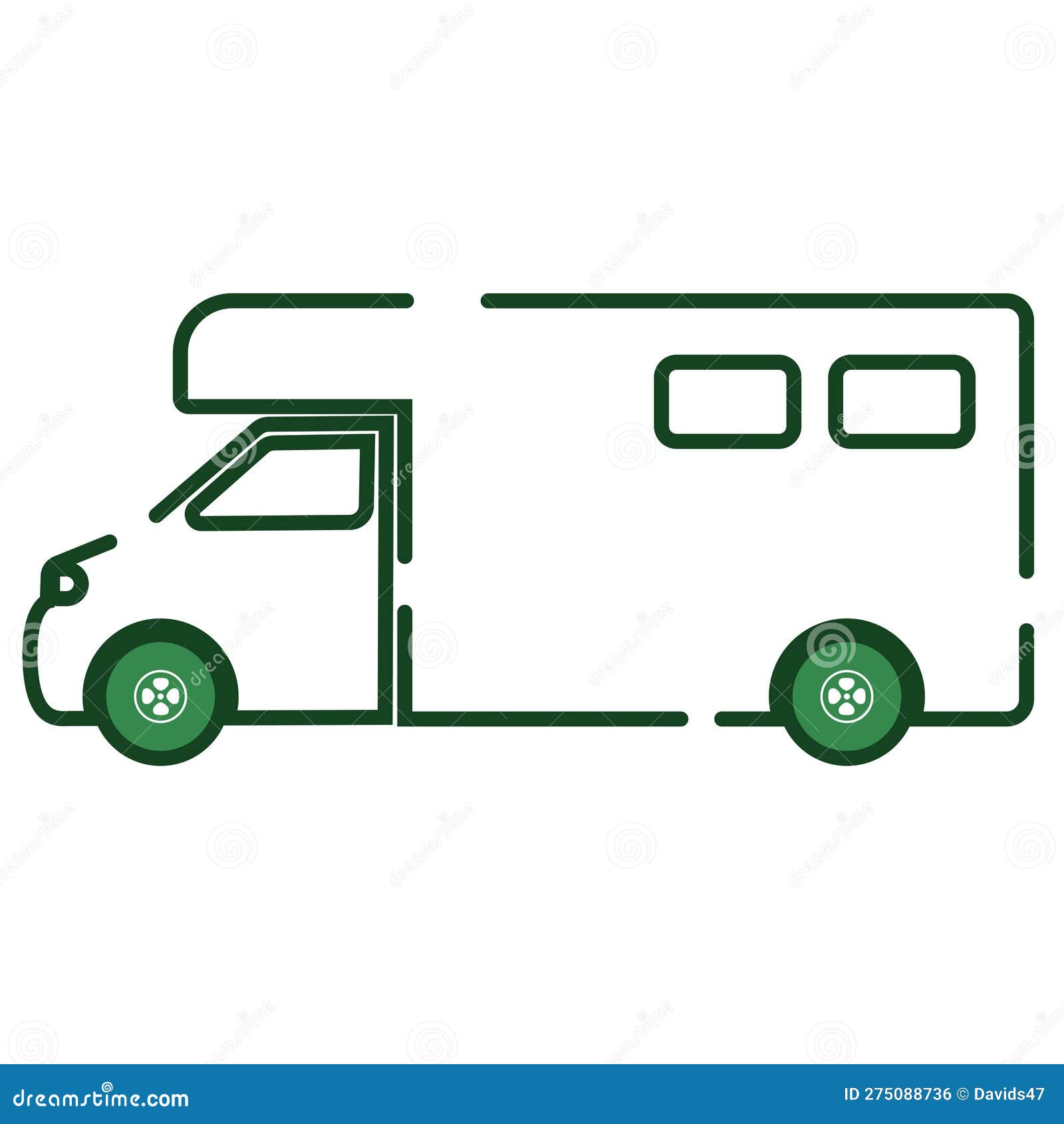 Isolated Truck Icon Colored Outline Vector Stock Vector - Illustration ...