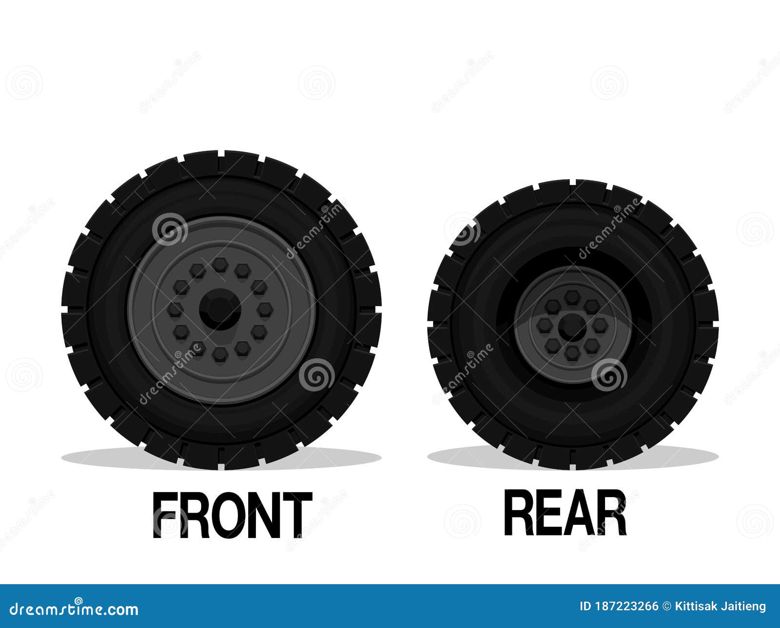 Isolated Truck Wheel on Transparent Background Stock Vector ...